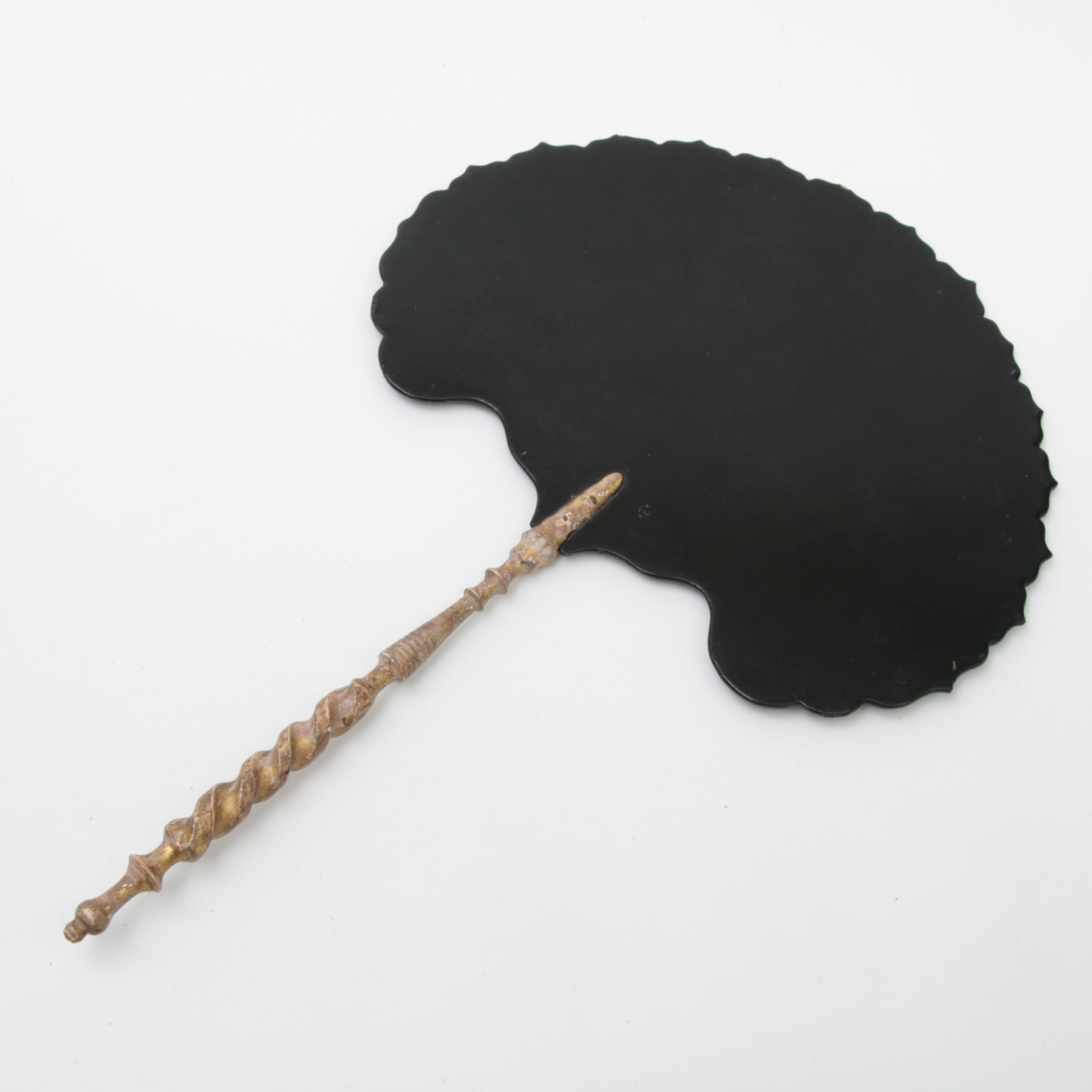 Victorian Hand-Painted Hand Held Fan with Abalone Shell Inlay | EBTH