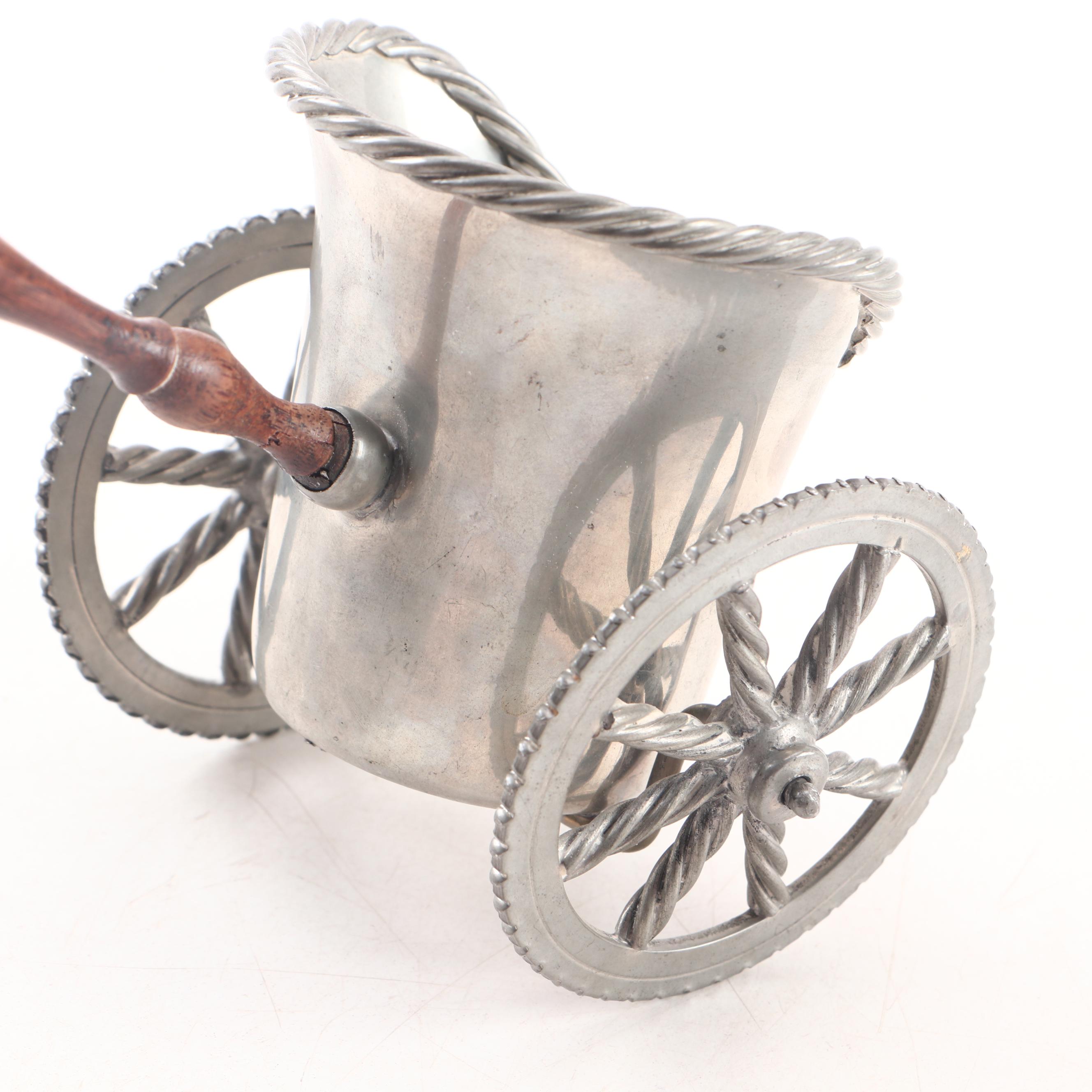 Handmade Pewter Chariot Sugar Scuttle, 20th Century | EBTH