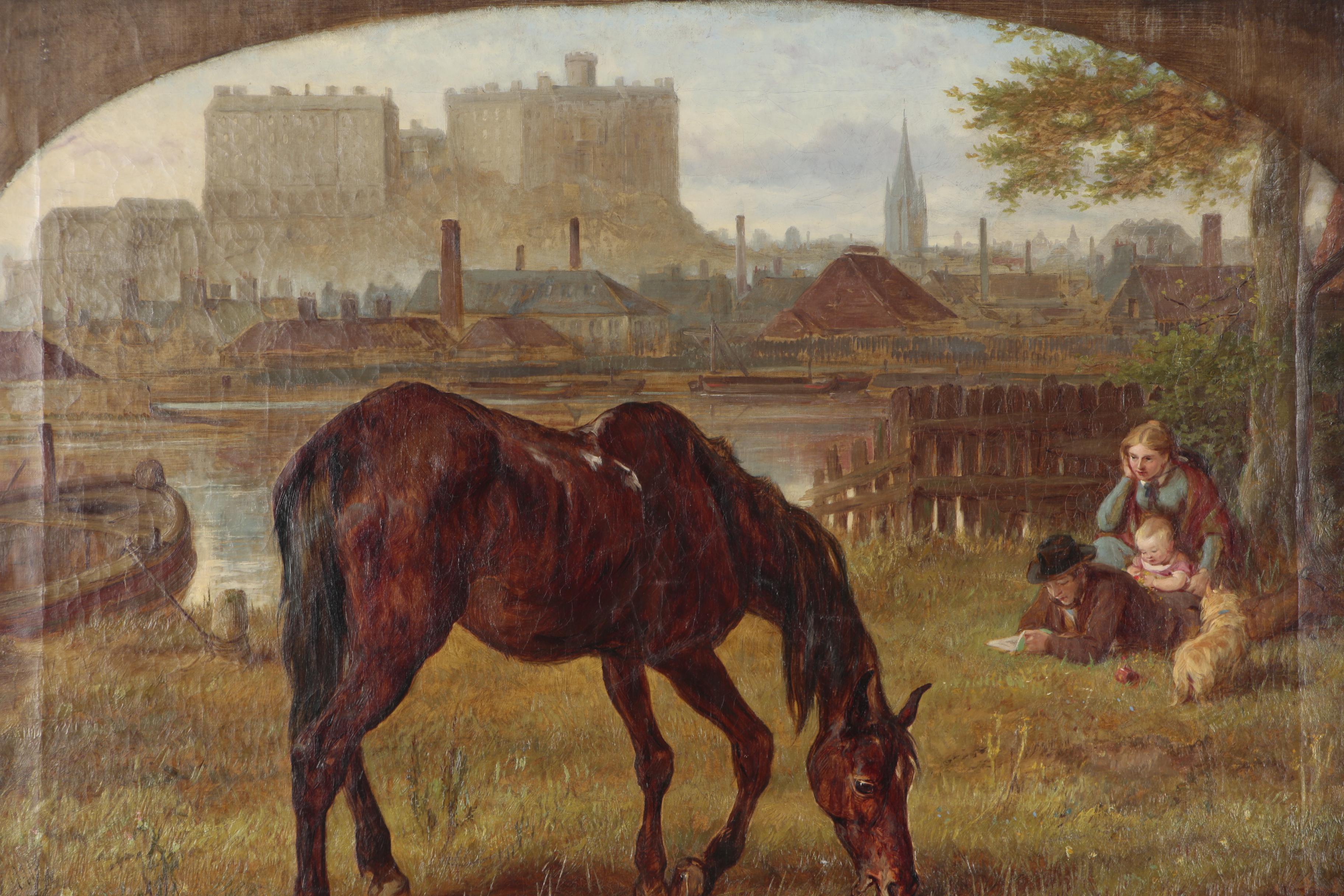 Gourlay Steell Equine Oil Painting "A Day of Rest", 1871 | EBTH
