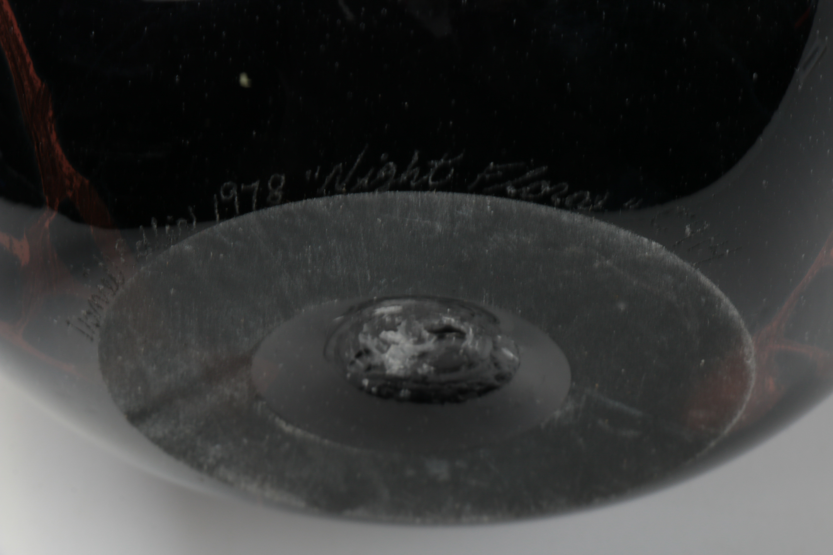 Daniel Edler "Night Flora" Blown Glass Vase, 1978 | Everything But The ...