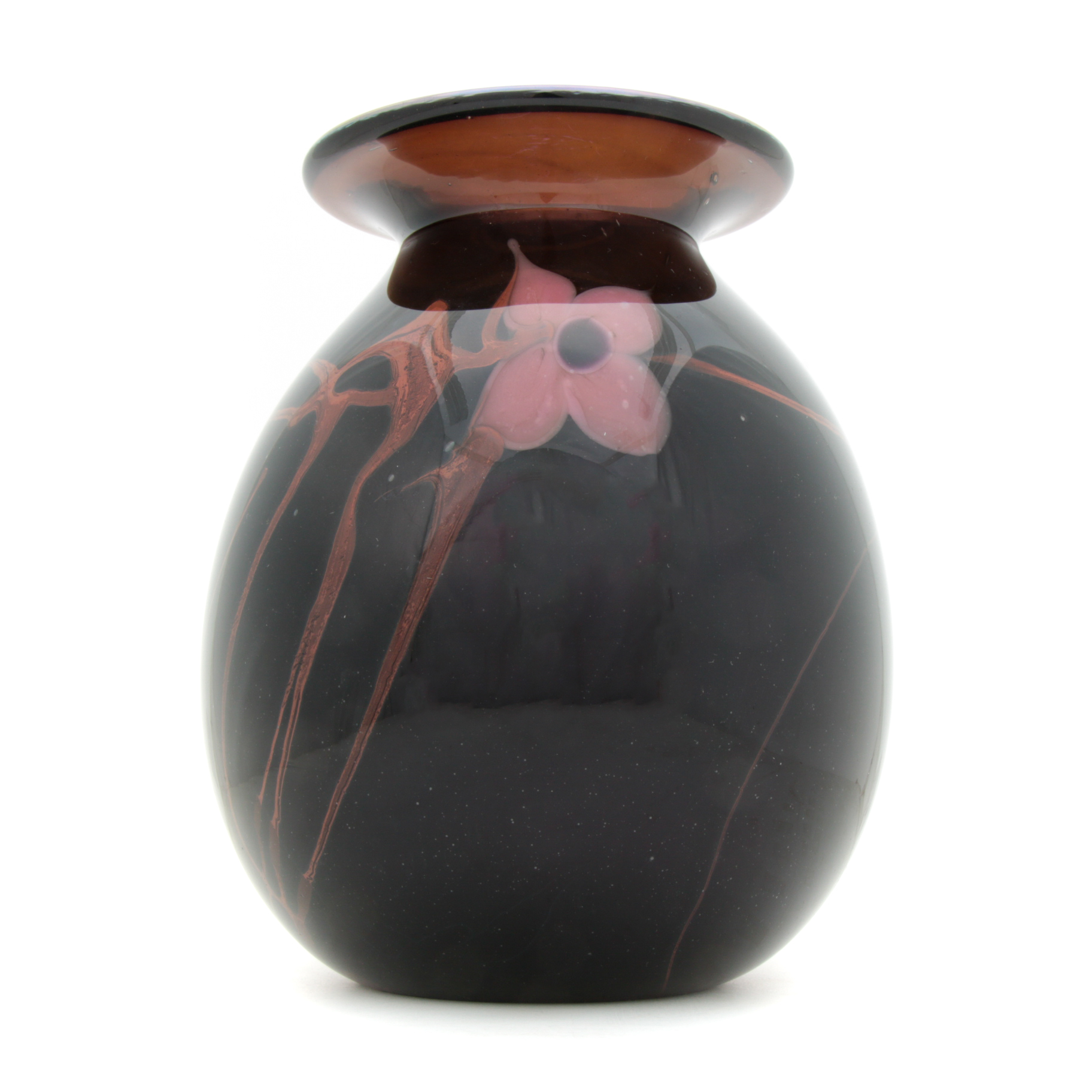 Daniel Edler "Night Flora" Blown Glass Vase, 1978 | Everything But The ...
