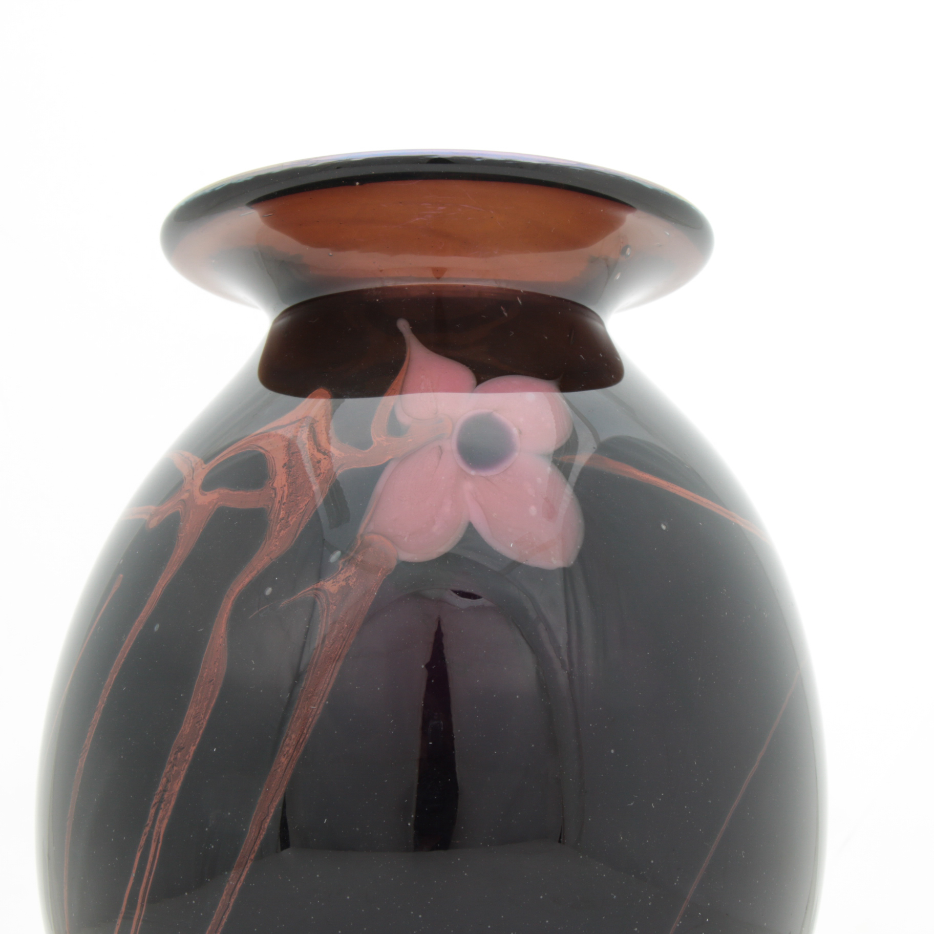 Daniel Edler "Night Flora" Blown Glass Vase, 1978 | Everything But The ...