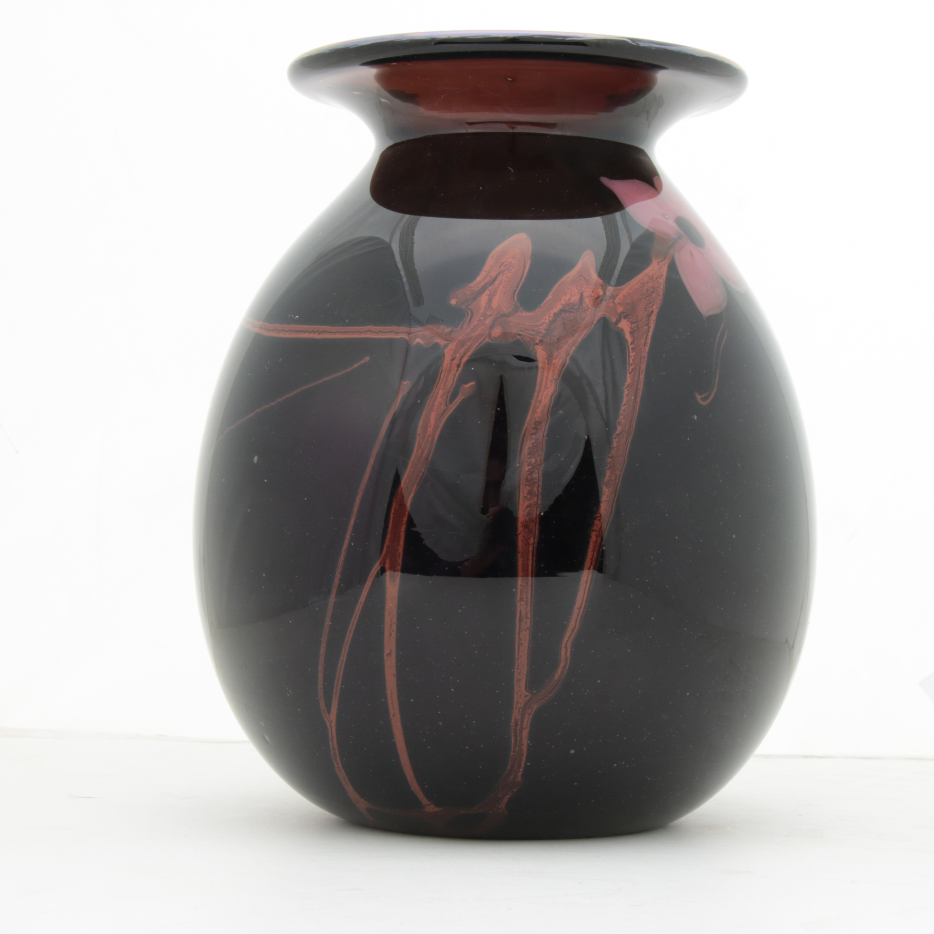 Daniel Edler "Night Flora" Blown Glass Vase, 1978 | Everything But The ...