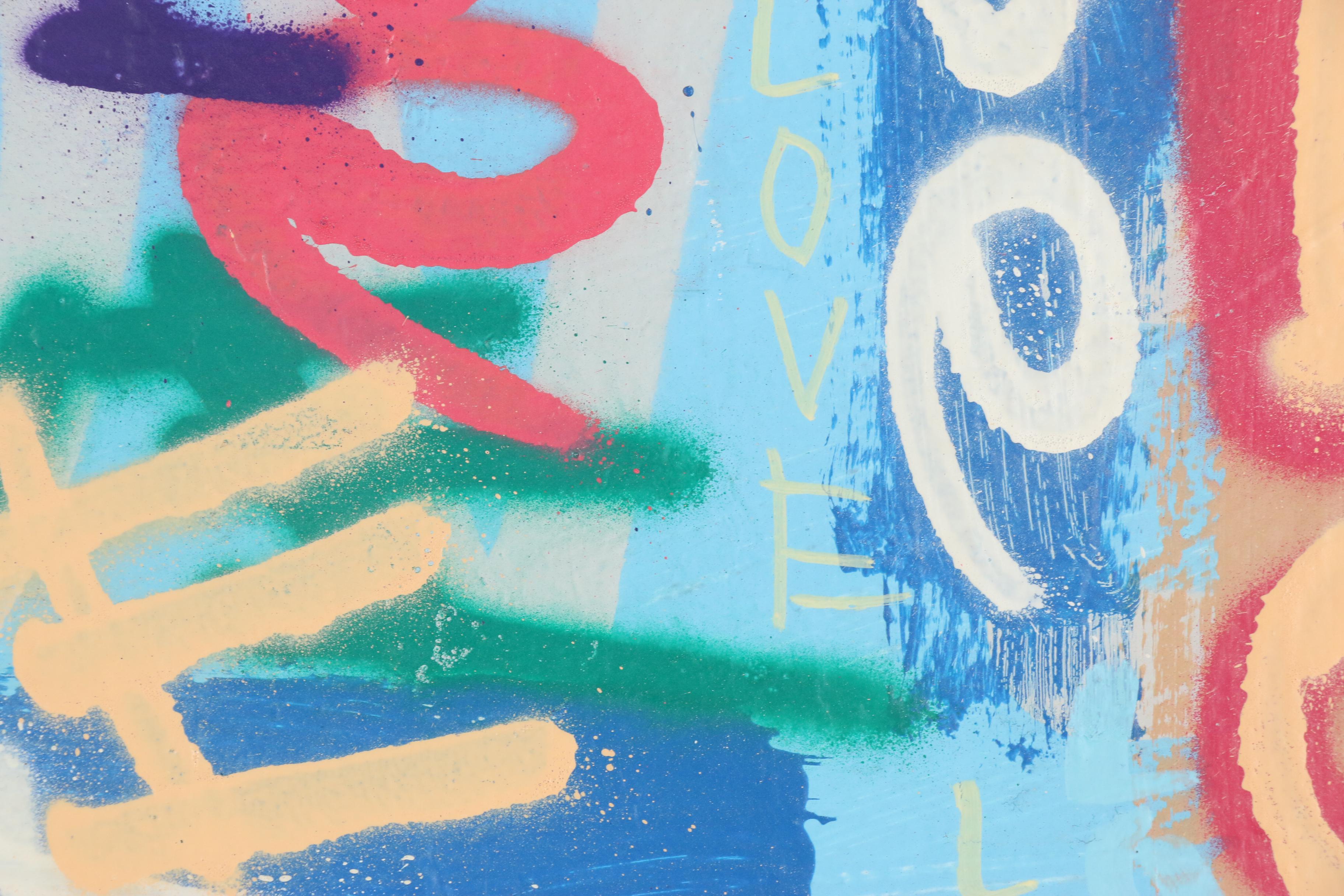 R.C. Raynor Graffiti Style Mixed Media Painting | EBTH