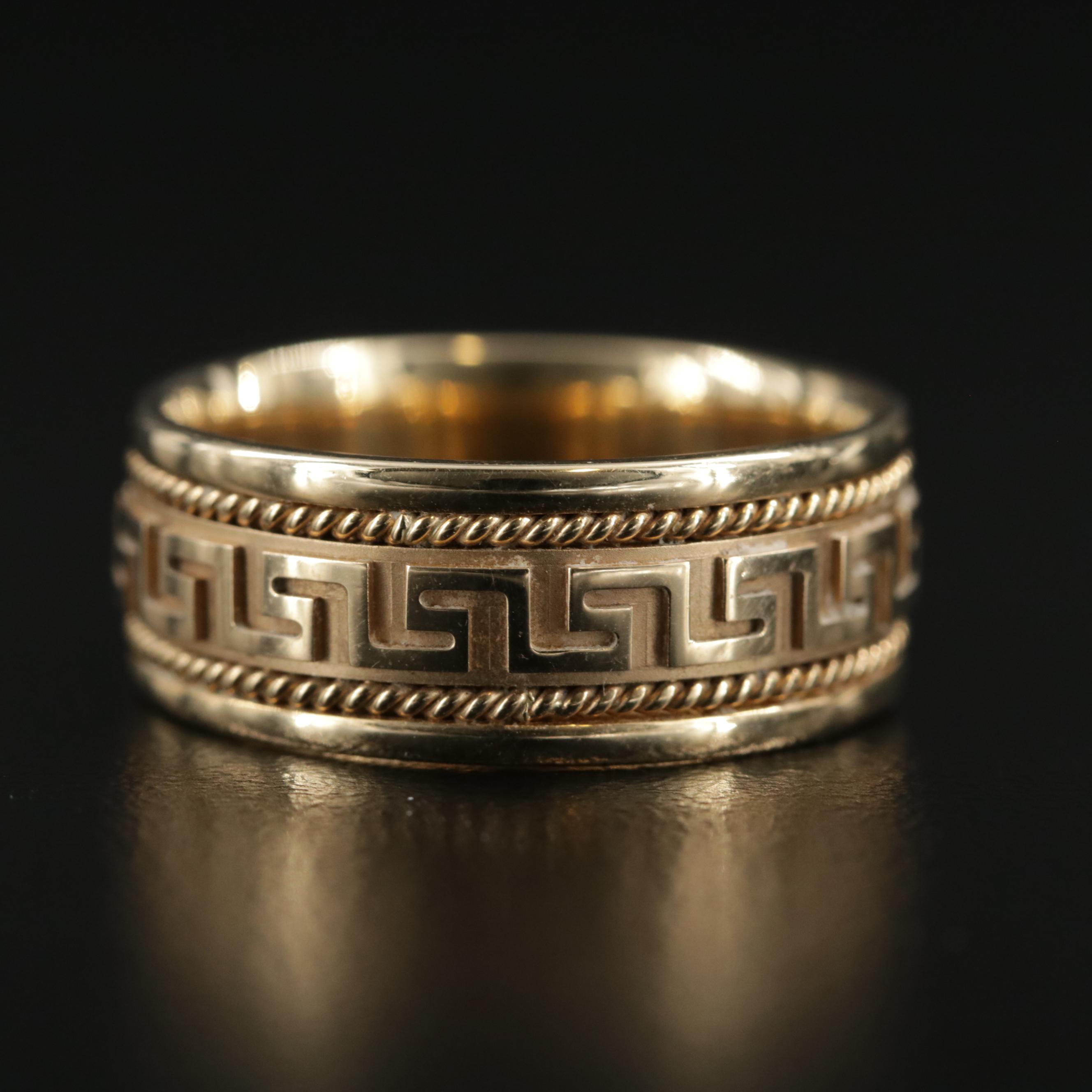 14K Gold Greek Key Band | EBTH