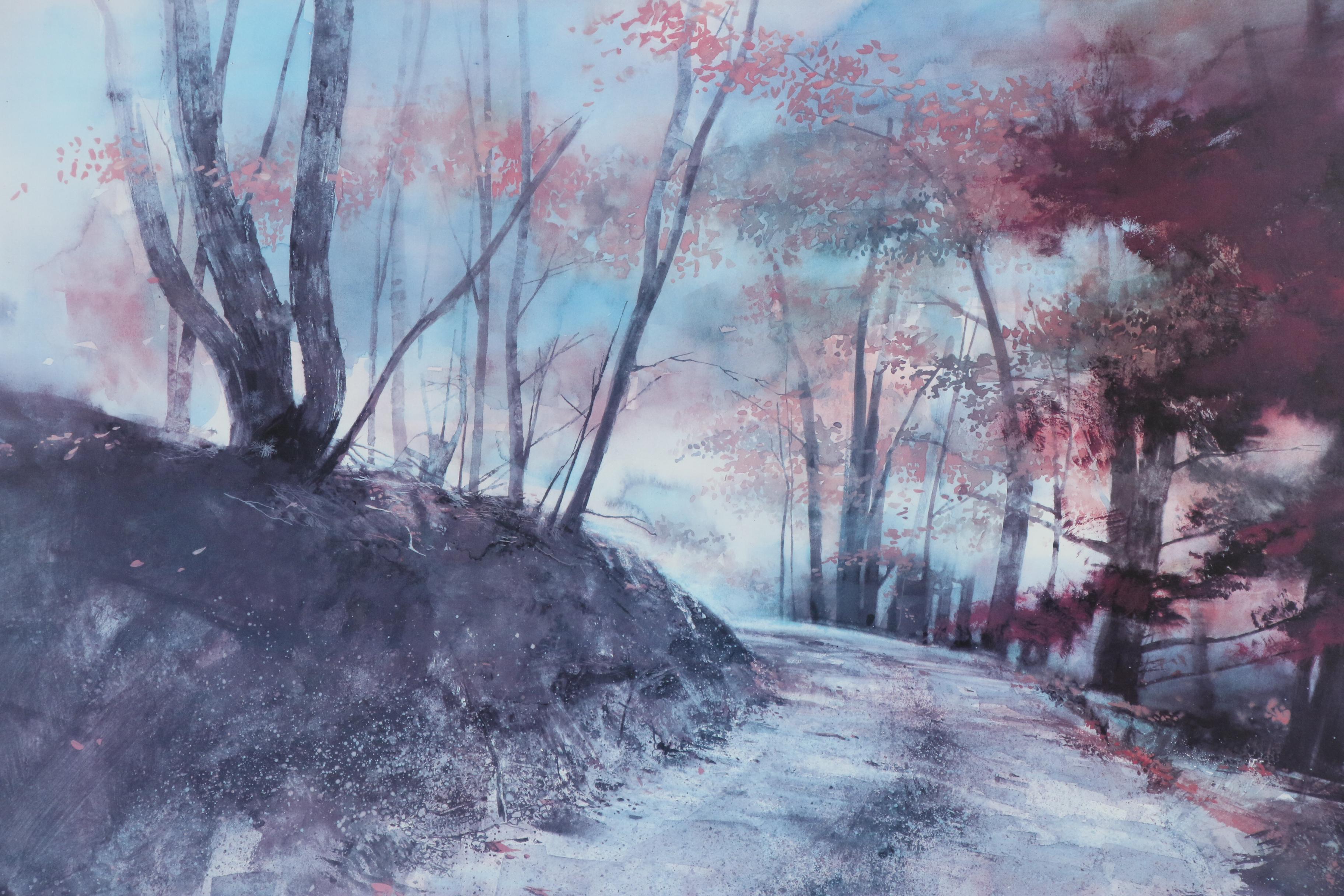 Mitchell D. Tolle Offset Lithograph of Country Road | EBTH