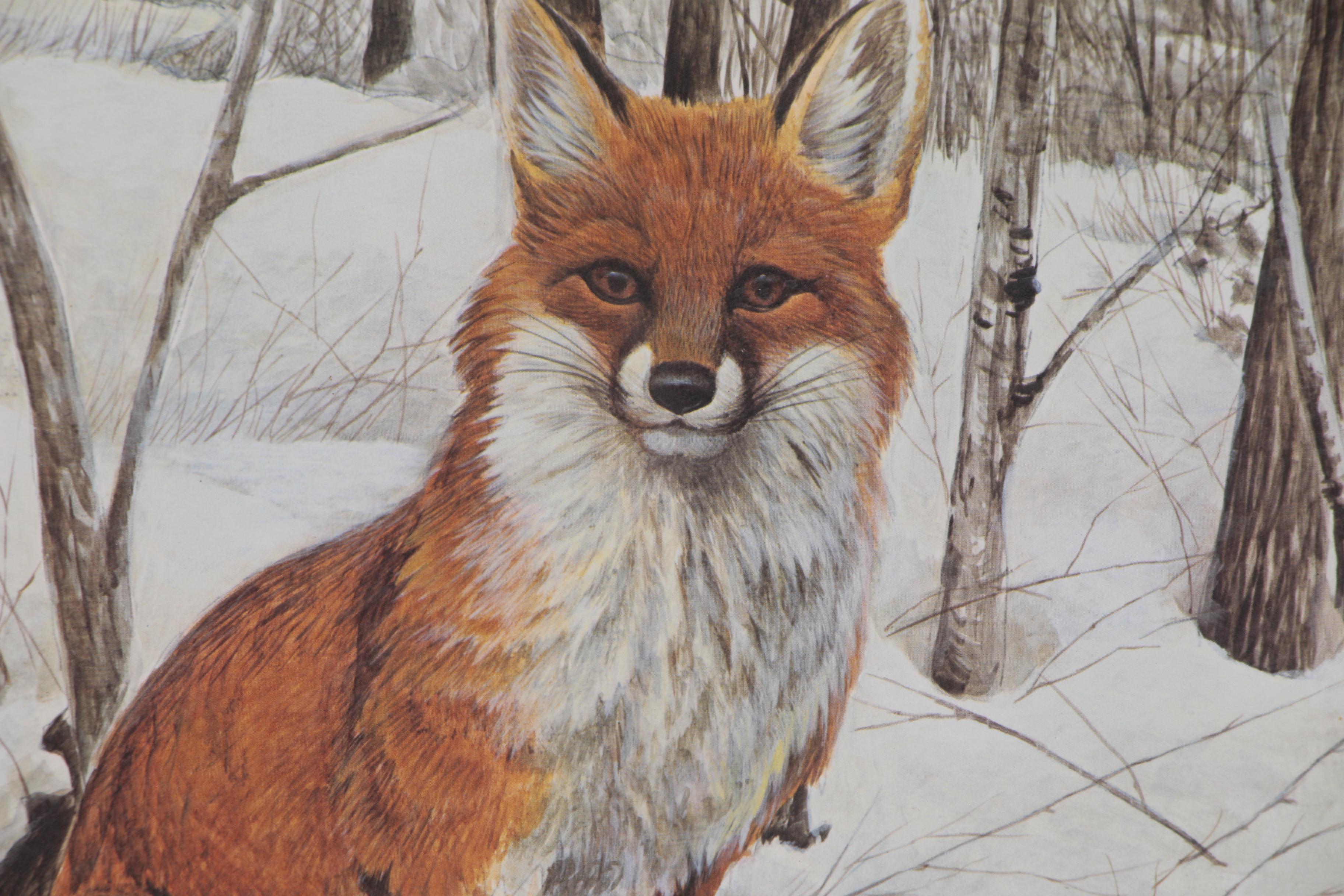 John A. Ruthven Offset Lithograph "Winter Reflection", 1985 | EBTH