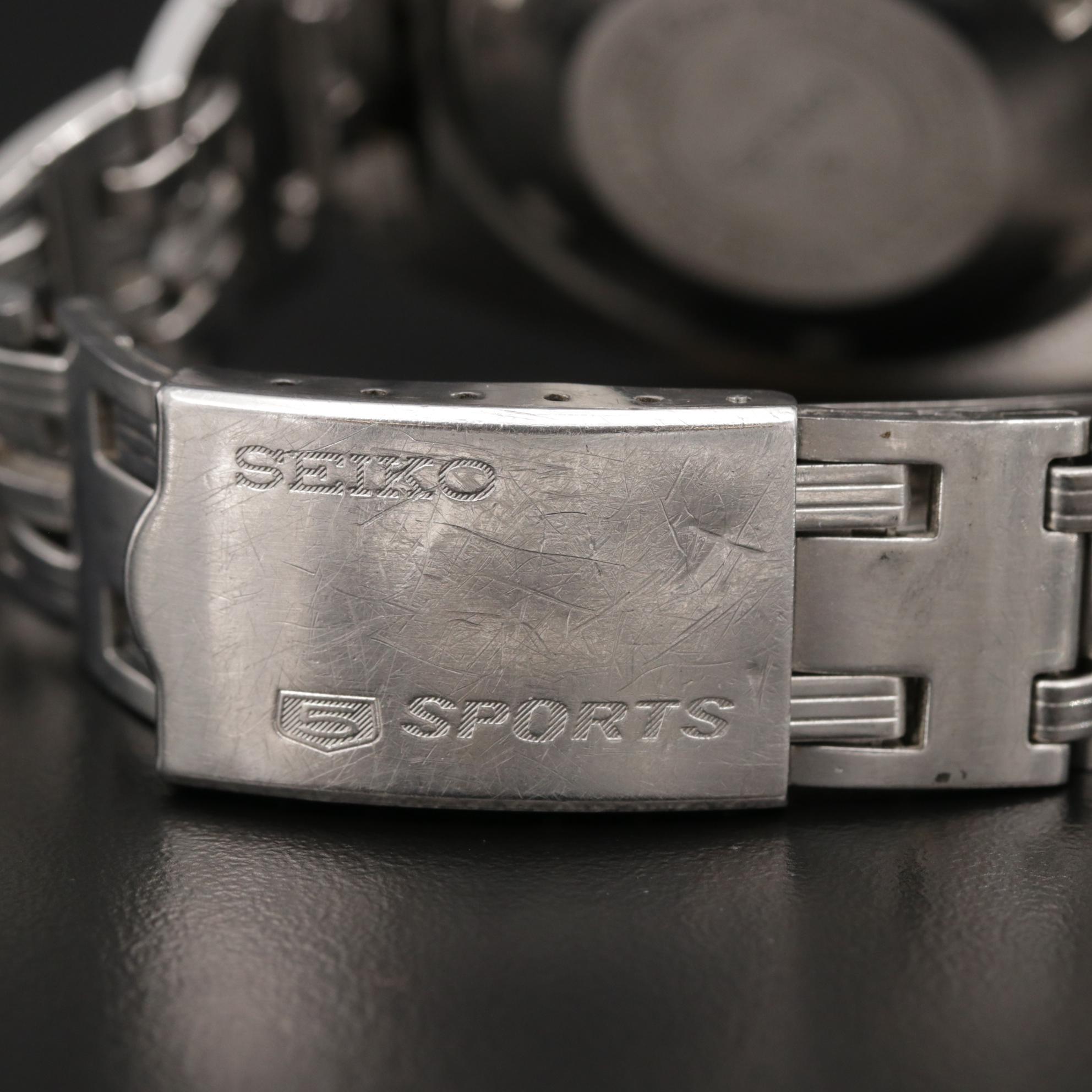 Seiko Speed Timer Chronograph Stainless Steel Automatic Watch, Vintage ...