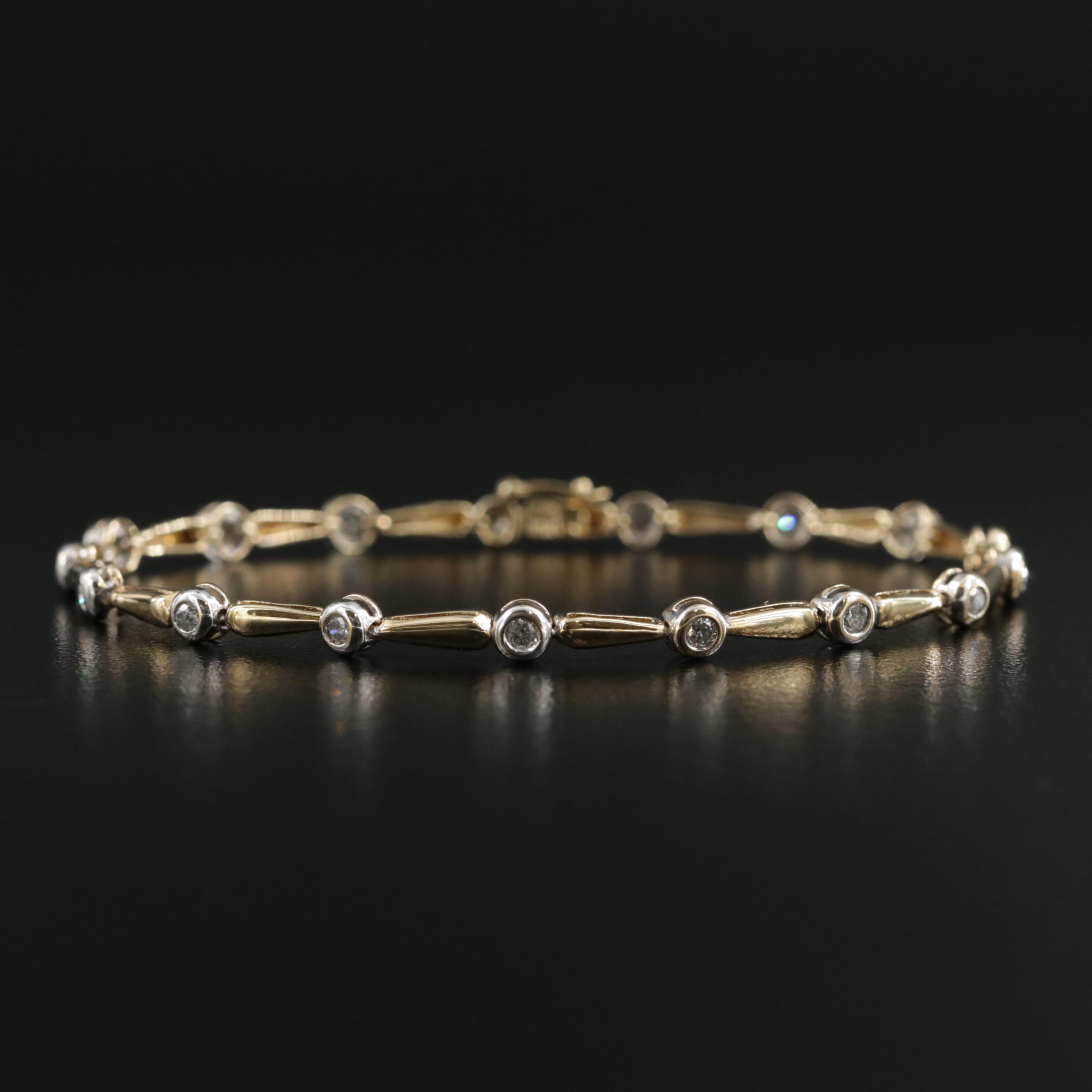 10K Gold Diamond Bracelet | EBTH