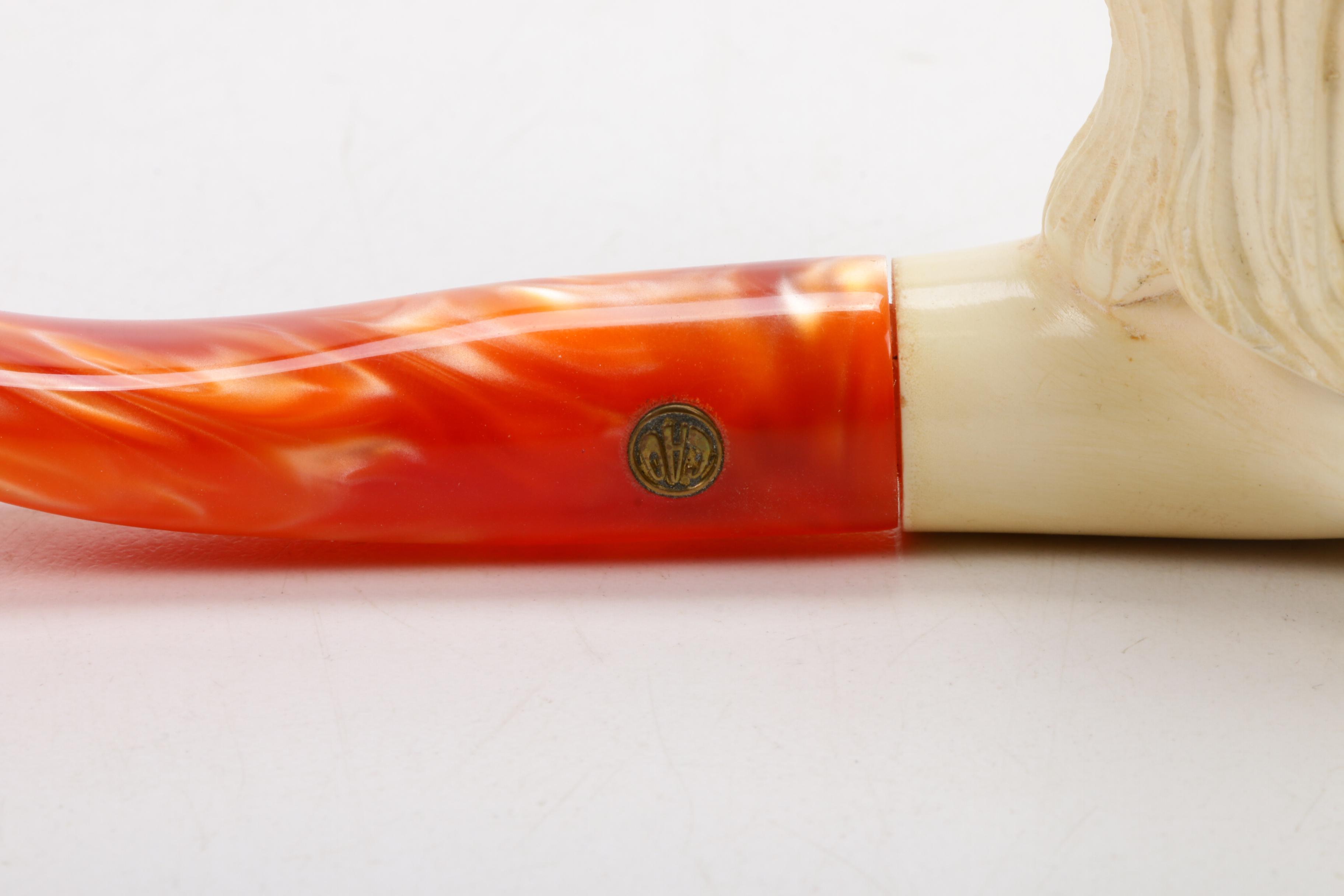 Ismet Bekler for C.A.O. Carved Meerschaum Bearded Man Bust Pipe, 20th ...