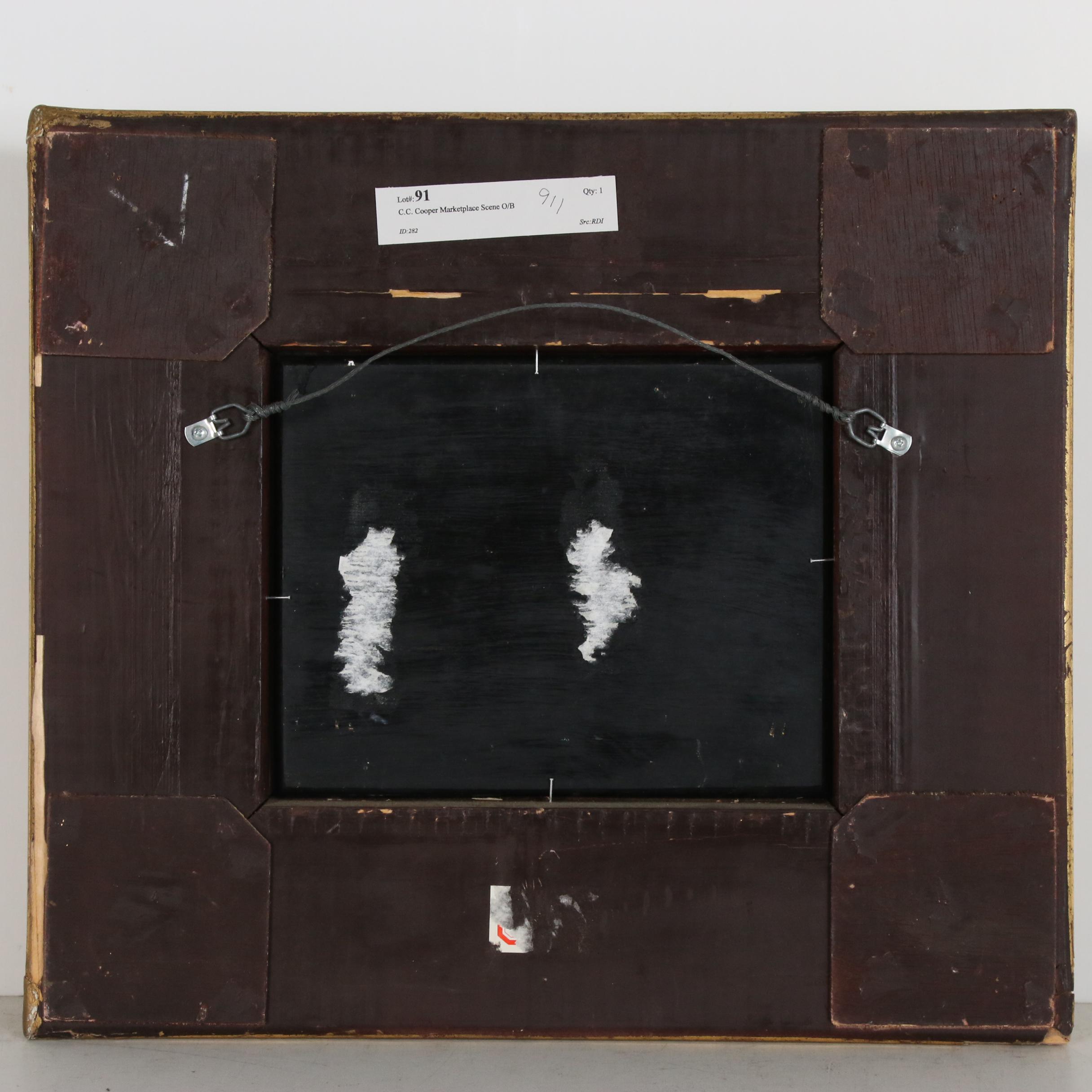 C.C. Cooper Orientalist Oil Painting of Marketplace | EBTH