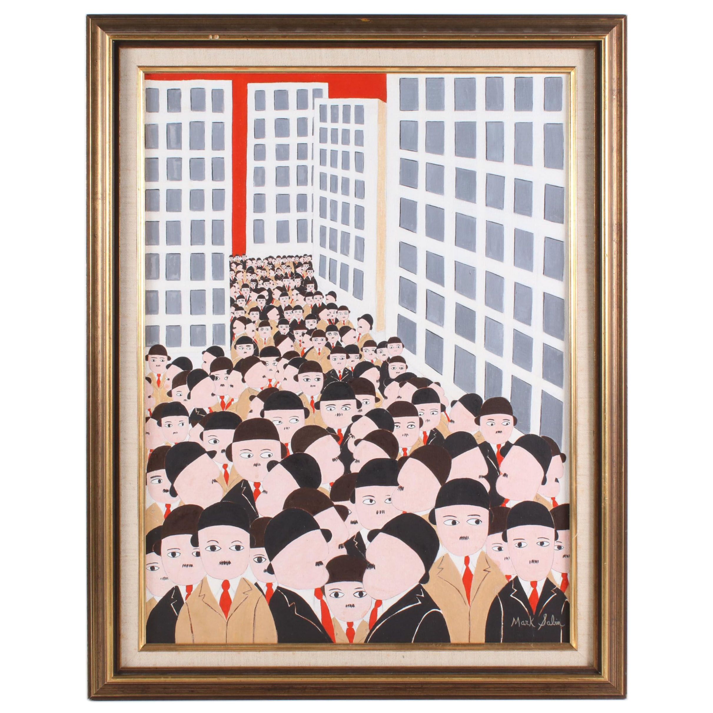 Mark Sabin Folk Art Oil Painting | EBTH