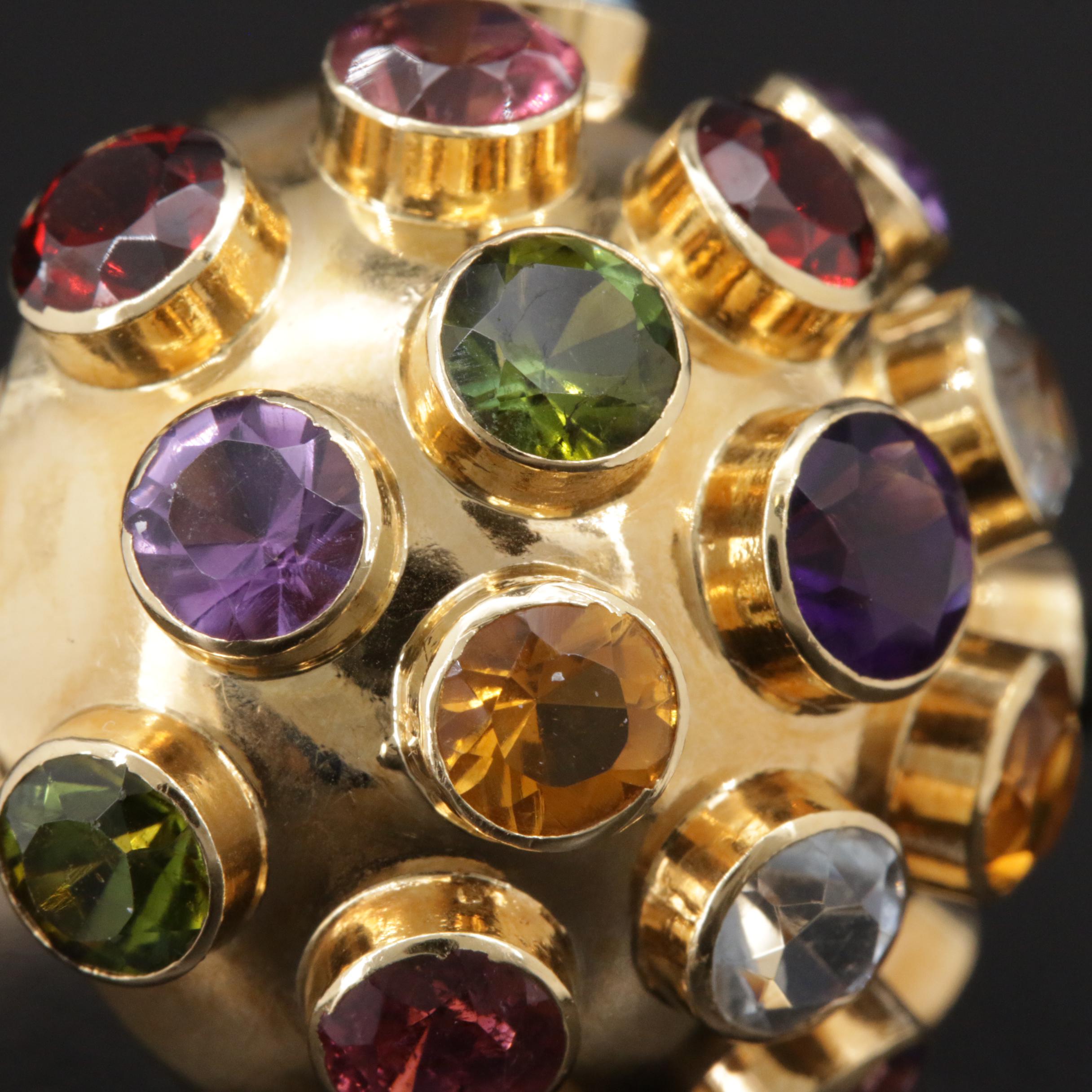 18K Multi-Gemstone Sputnik Ring | Everything But The House