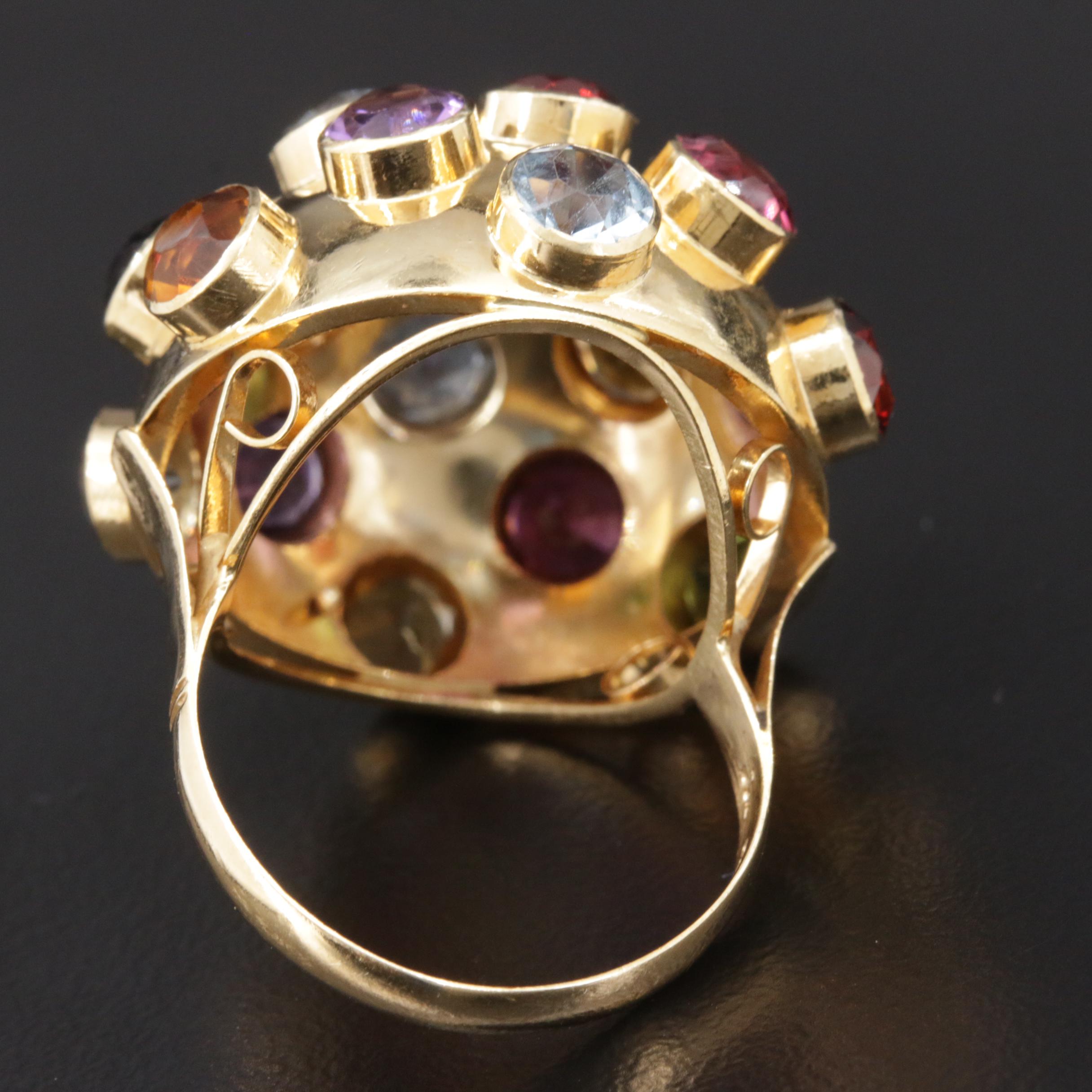 18K Multi-Gemstone Sputnik Ring | Everything But The House