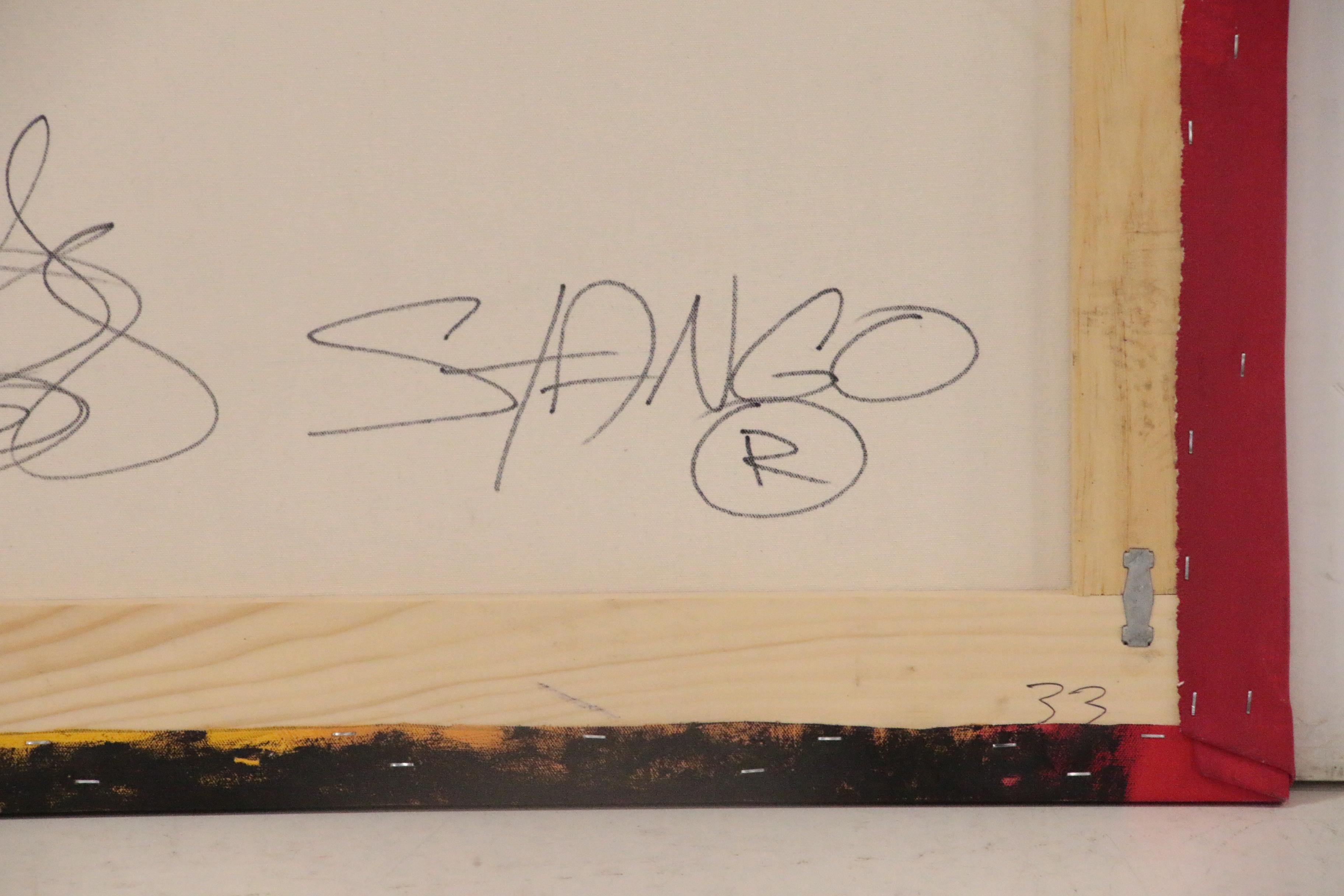 John Stango Pop Art Mixed Media Painting of Clint Eastwood | EBTH