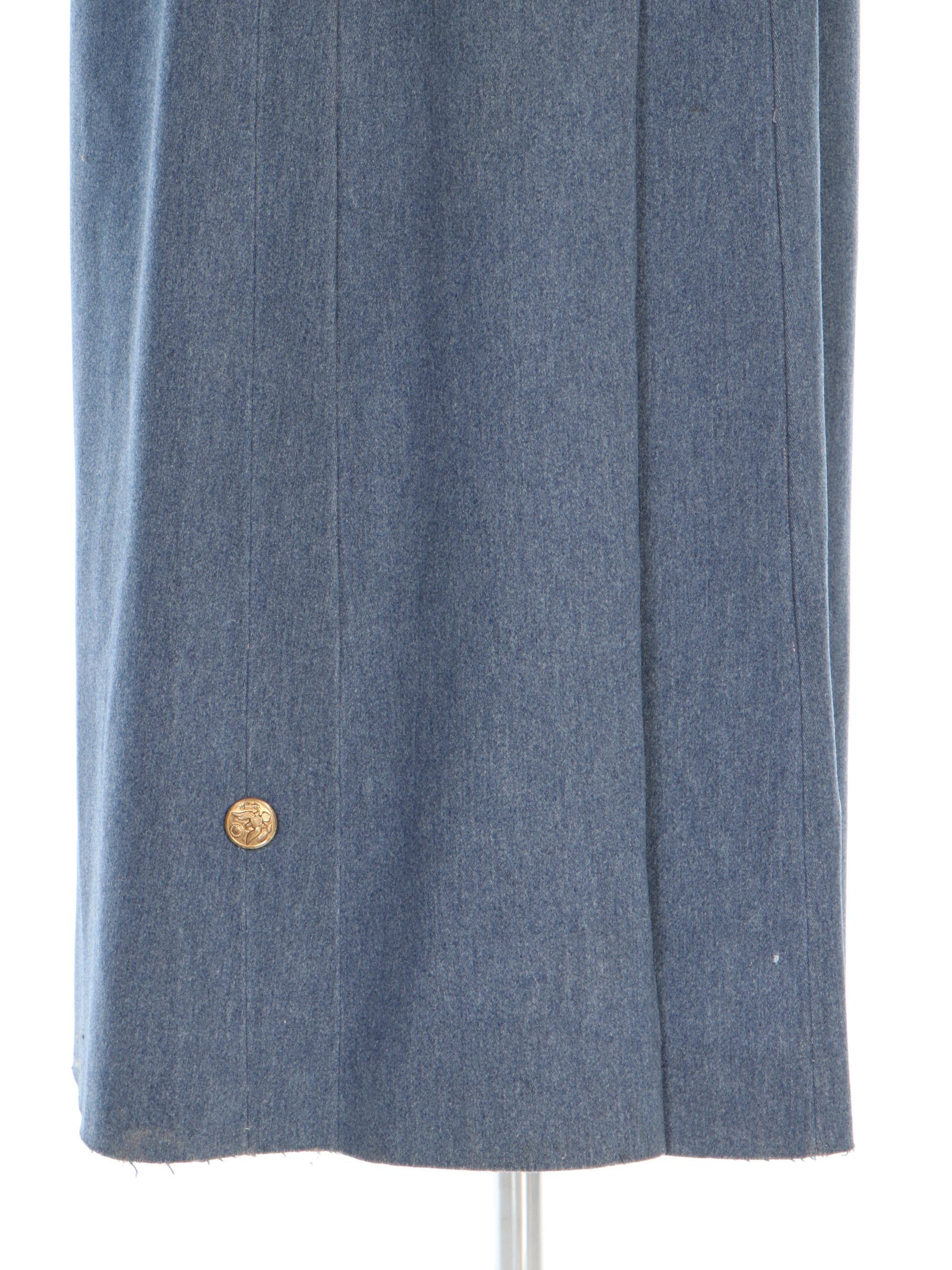 West Point Army Cadet Blue Wool Double-Breasted Overcoat, Mid-20th ...