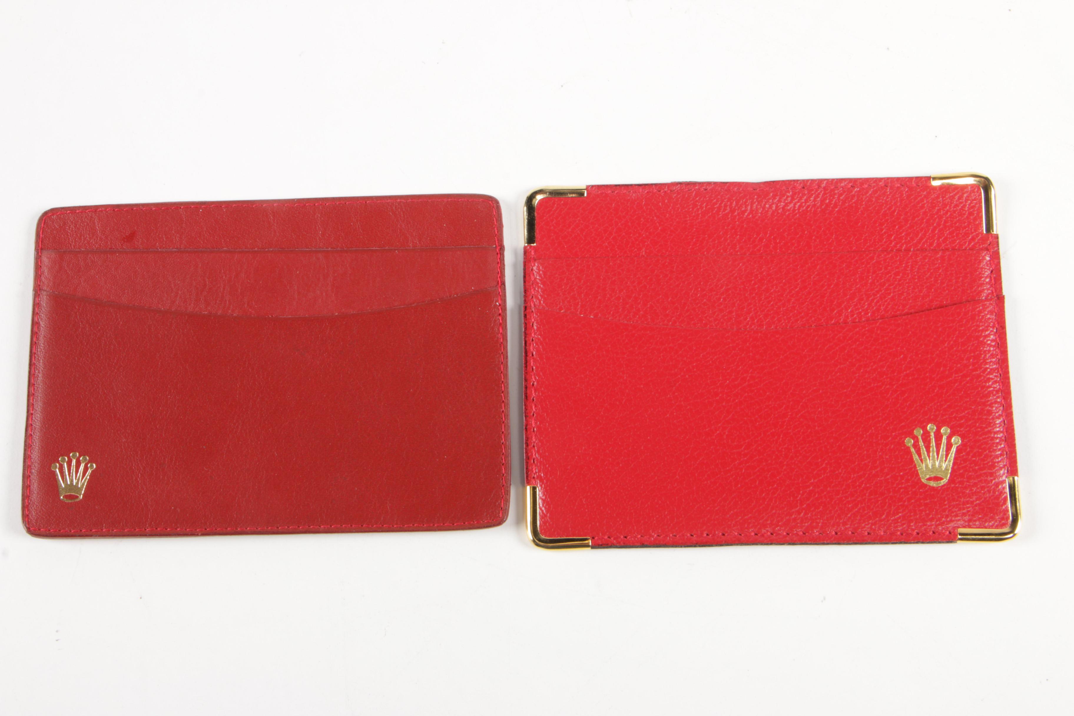 Rolex Red Leather Card Cases | EBTH