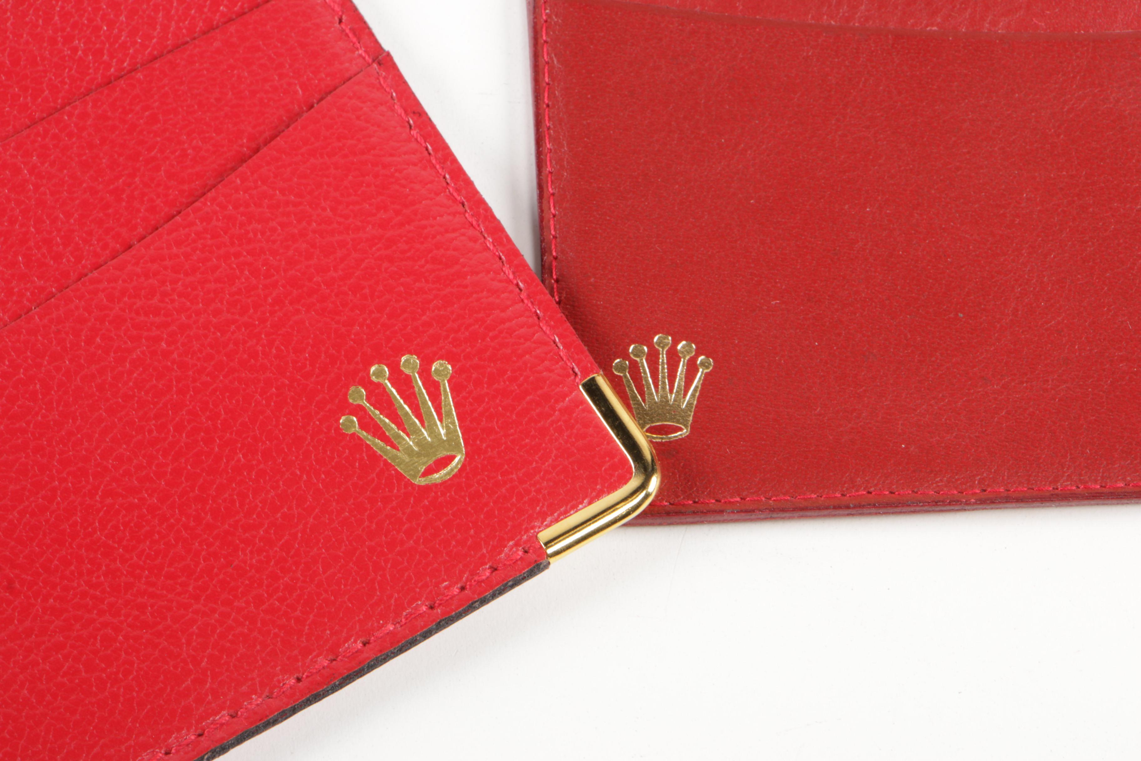 Rolex Red Leather Card Cases | EBTH