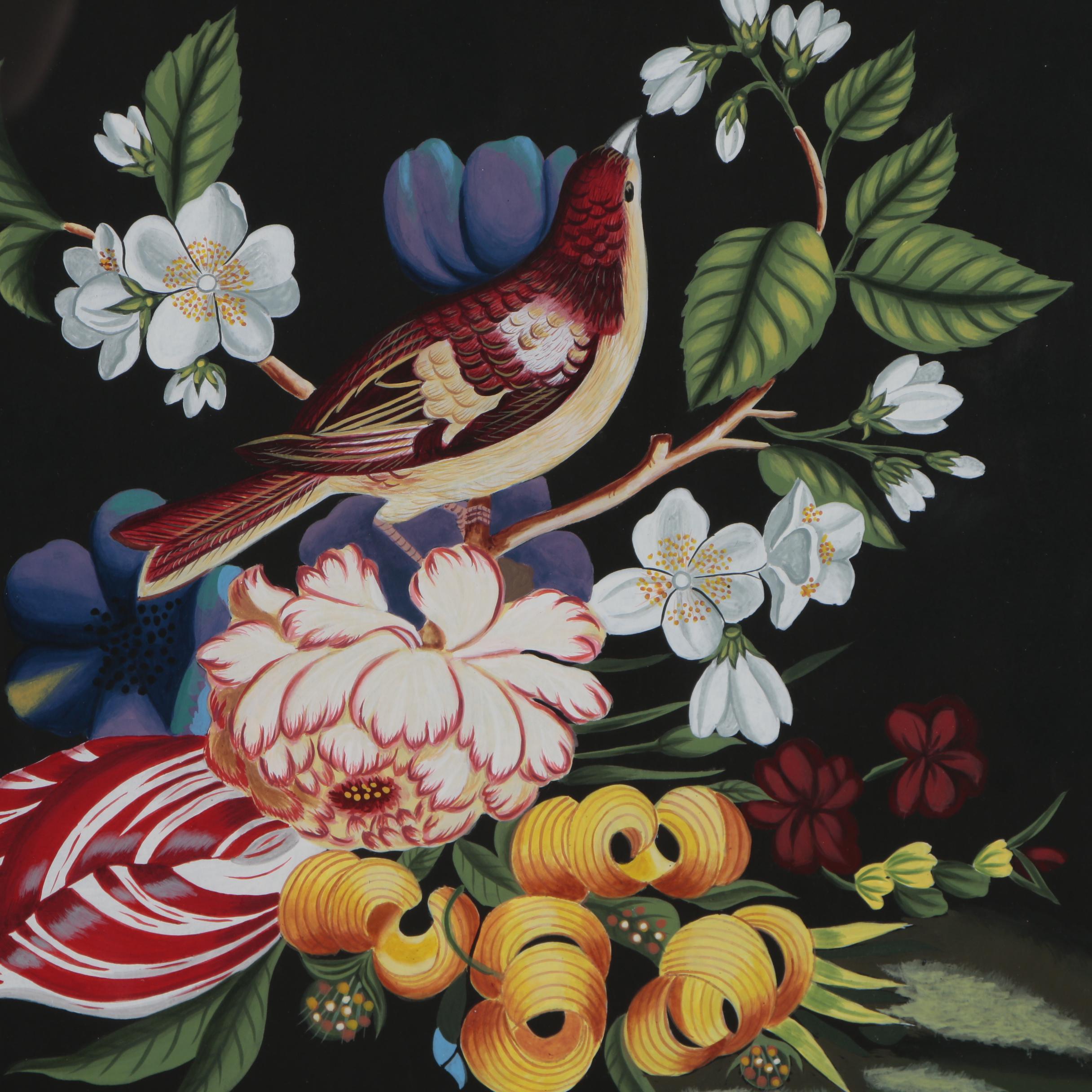 Gouache Still Life Paintings with Birds, 20th Century | EBTH