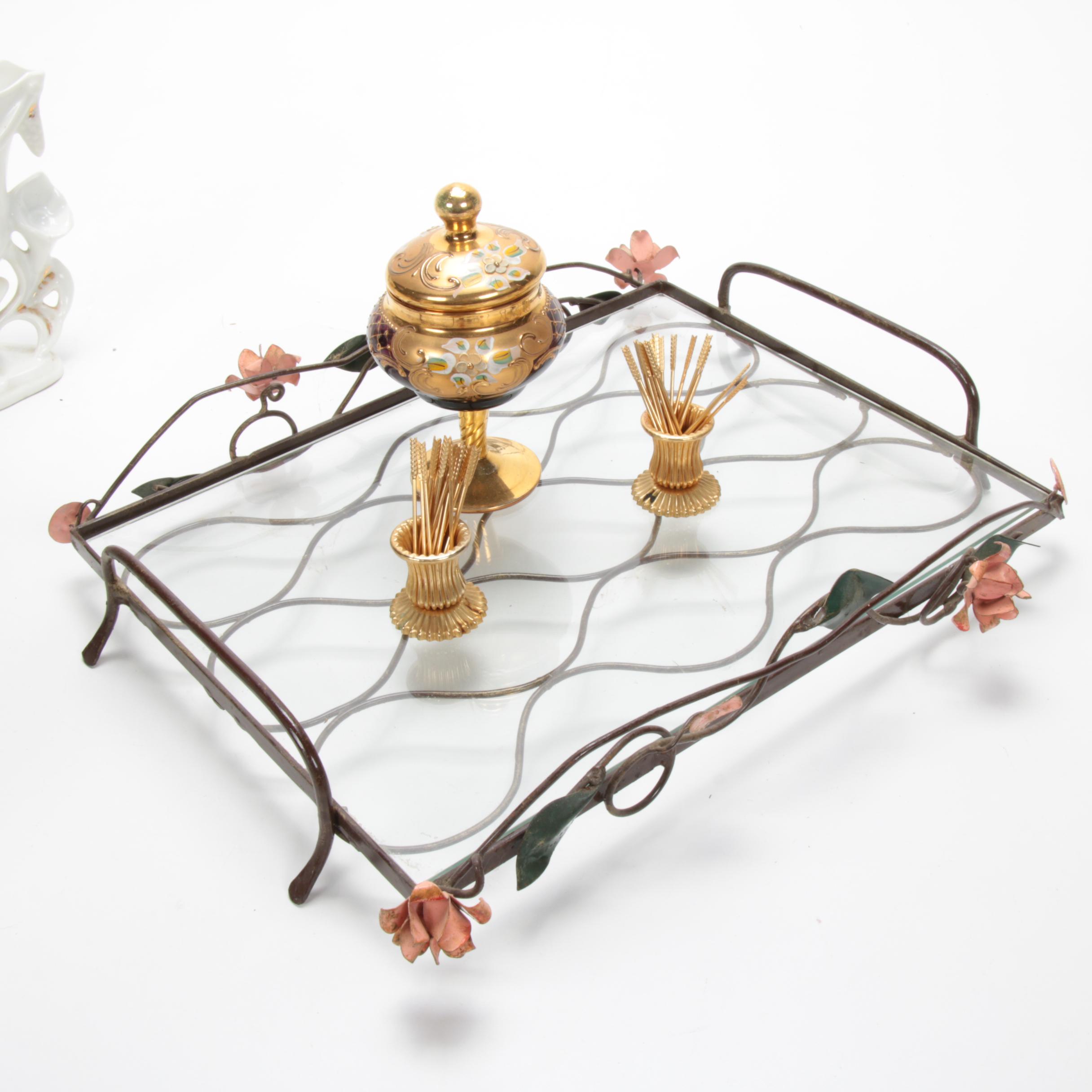 Serveware, Vases, and Other Floral Themed Decorative Items, Vintage | EBTH