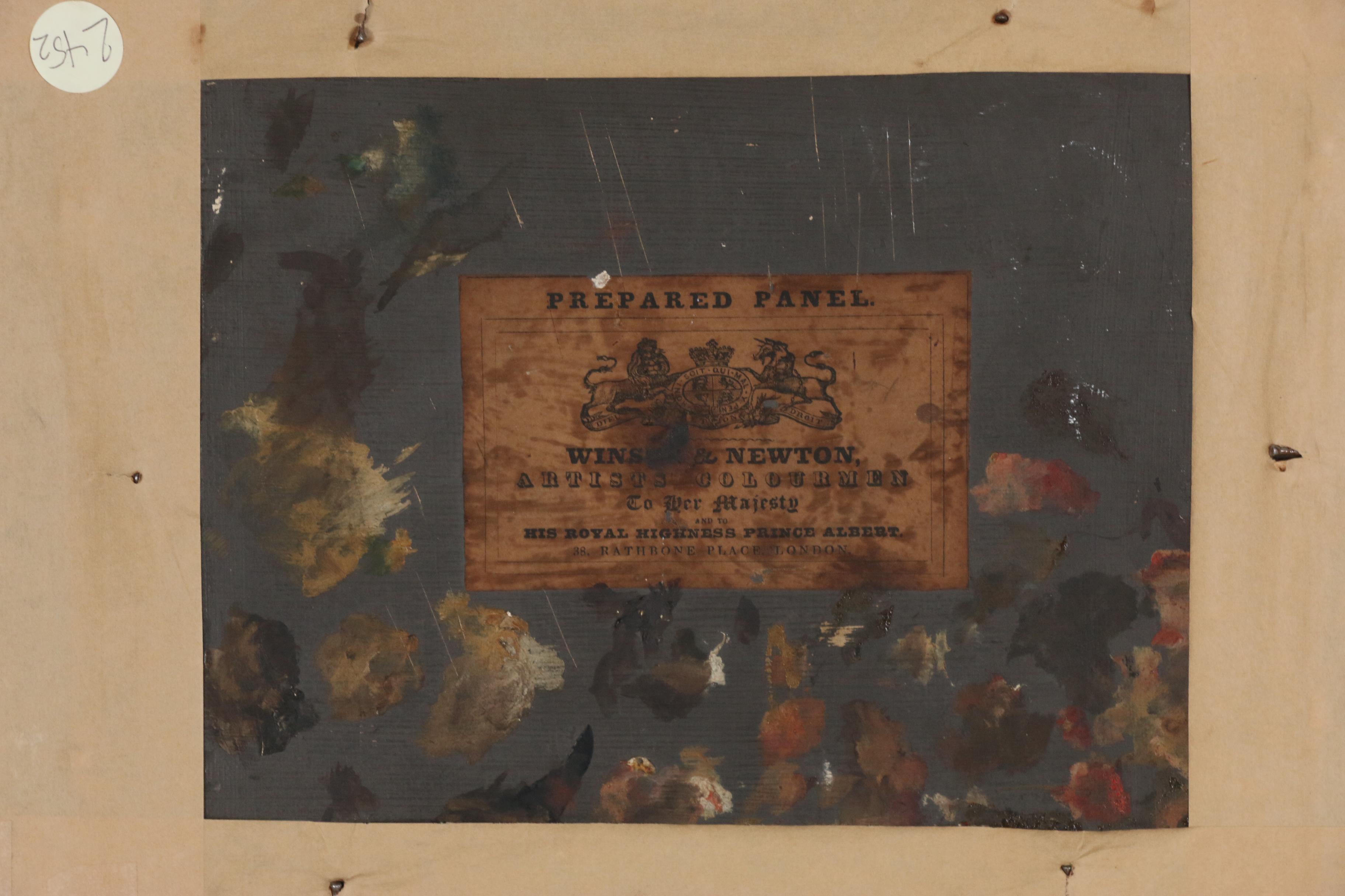 George Hepper Figure Oil Painting of Man and Cat | EBTH