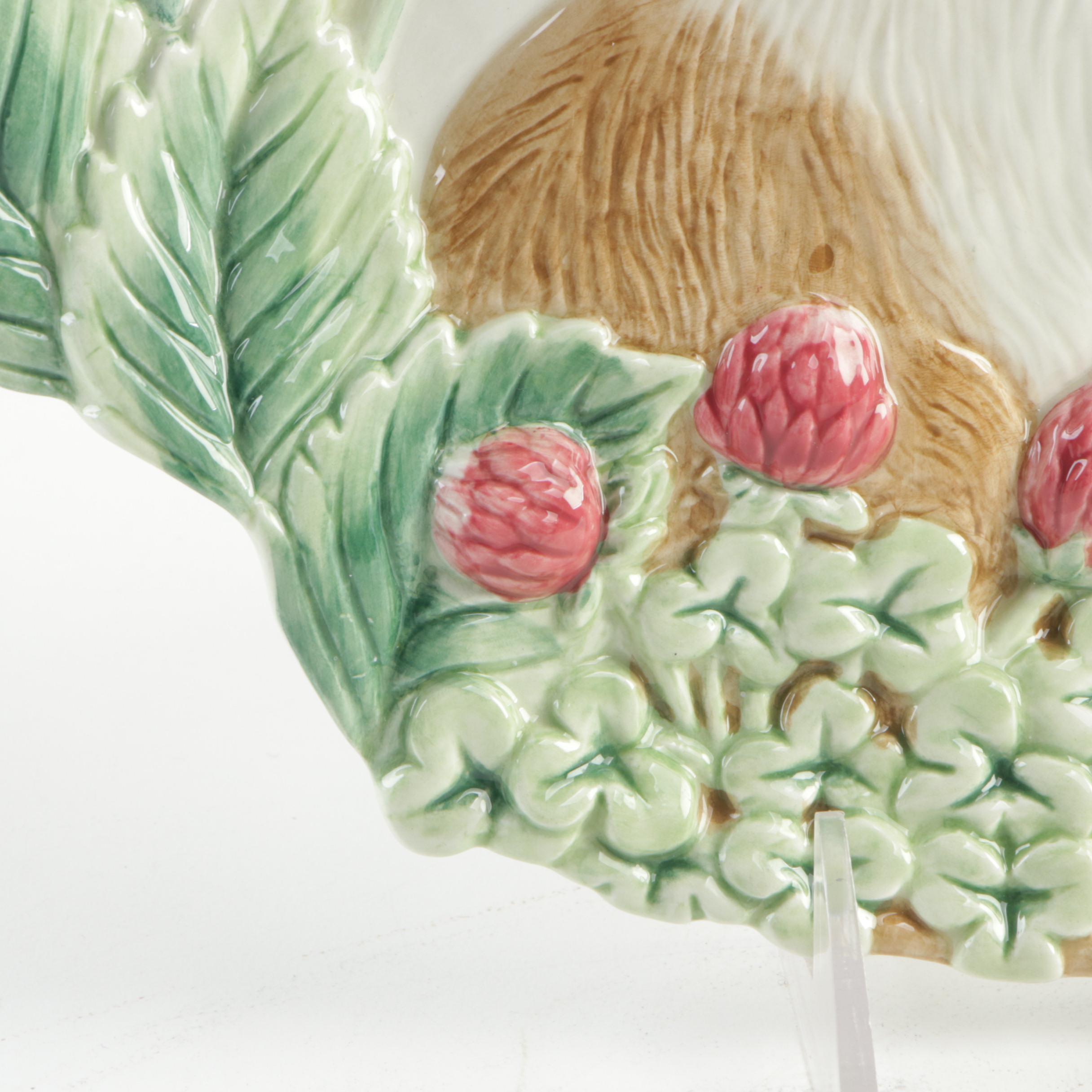 Fitz & Floyd "Botanical Bunny" Ceramic Canape Plate | EBTH