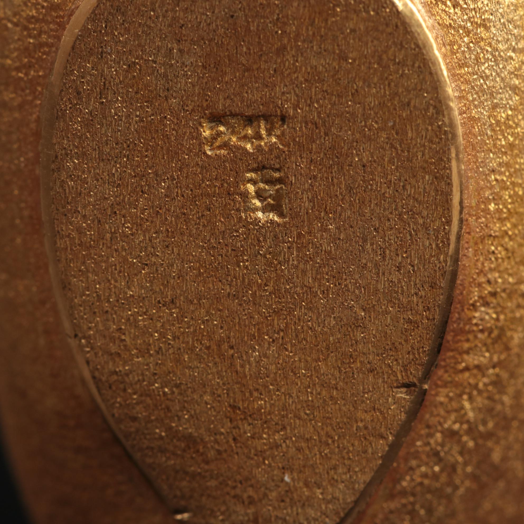 24K Gold and Enamel Duck Pill Box | EBTH