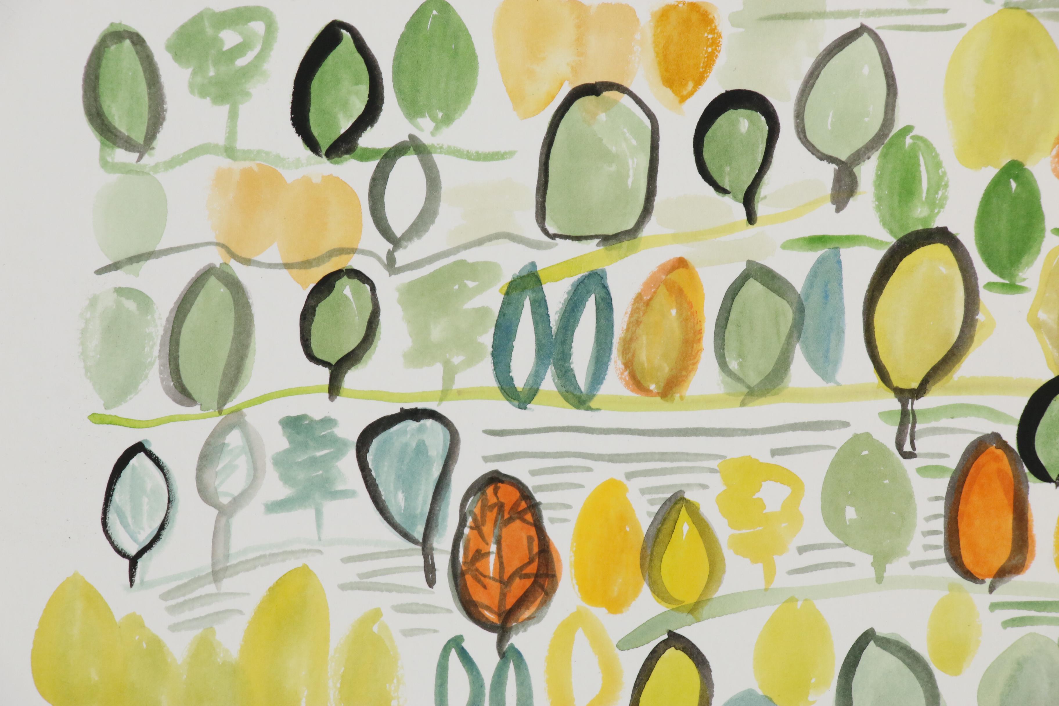 Kait Roberts Embellished Watercolor Painting "An Autumn Afternoon ...