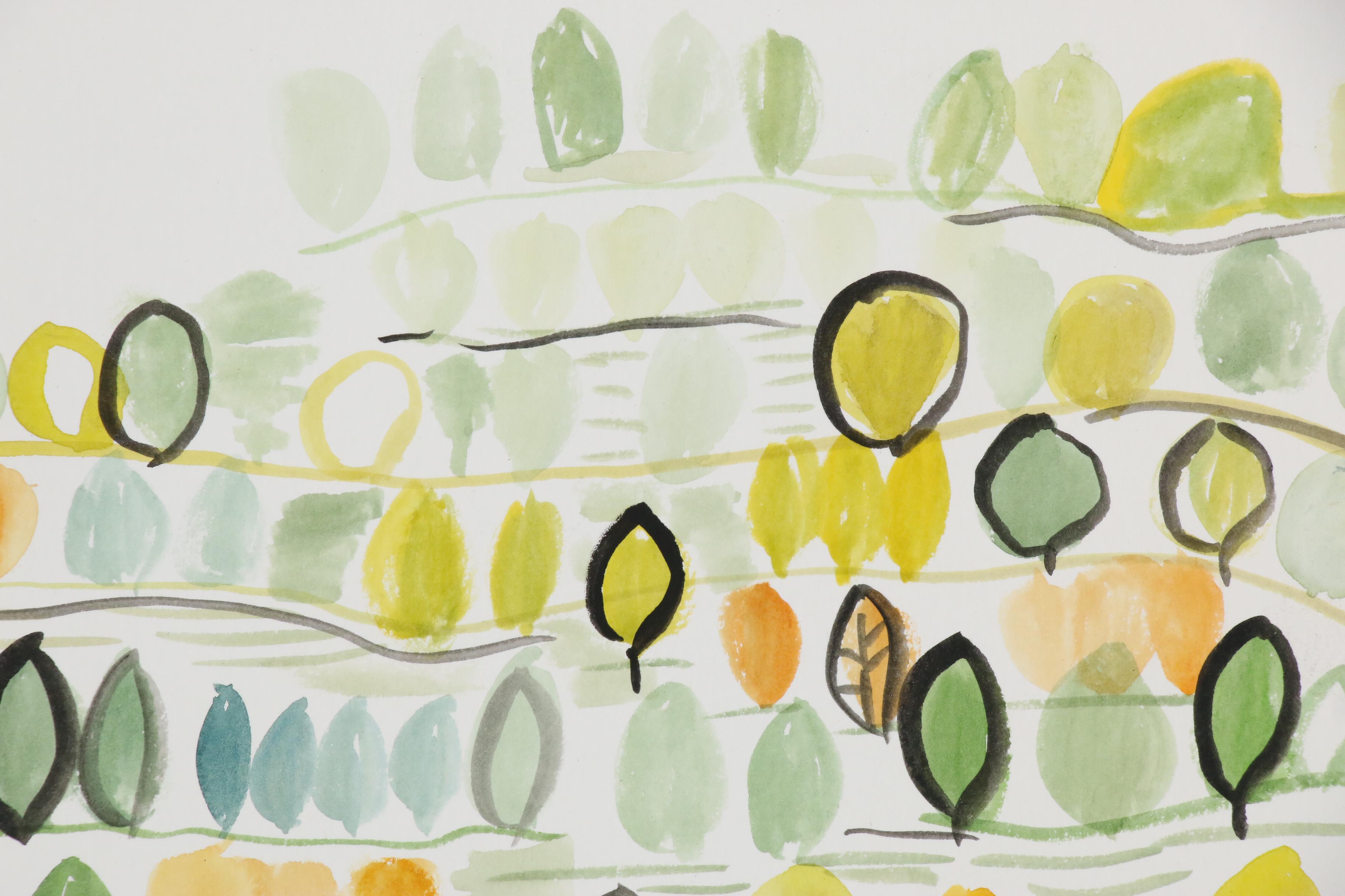 Kait Roberts Embellished Watercolor Painting "An Autumn Afternoon ...