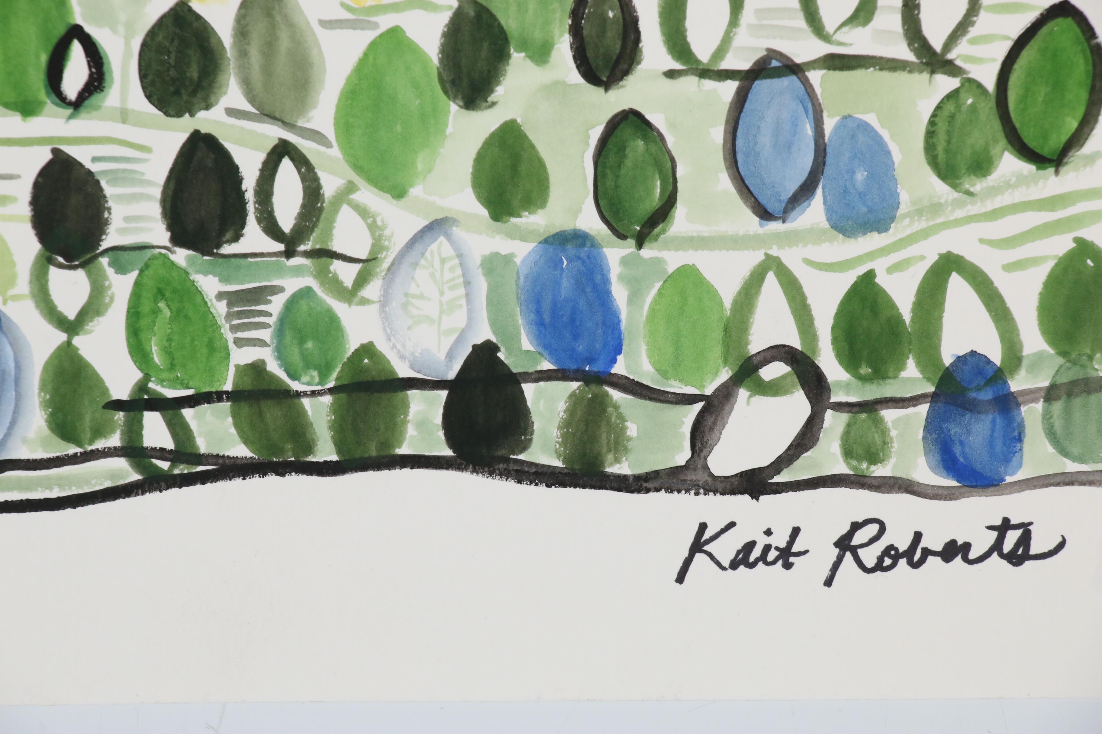 Kait Roberts Embellished Watercolor Painting "An Autumn Afternoon ...