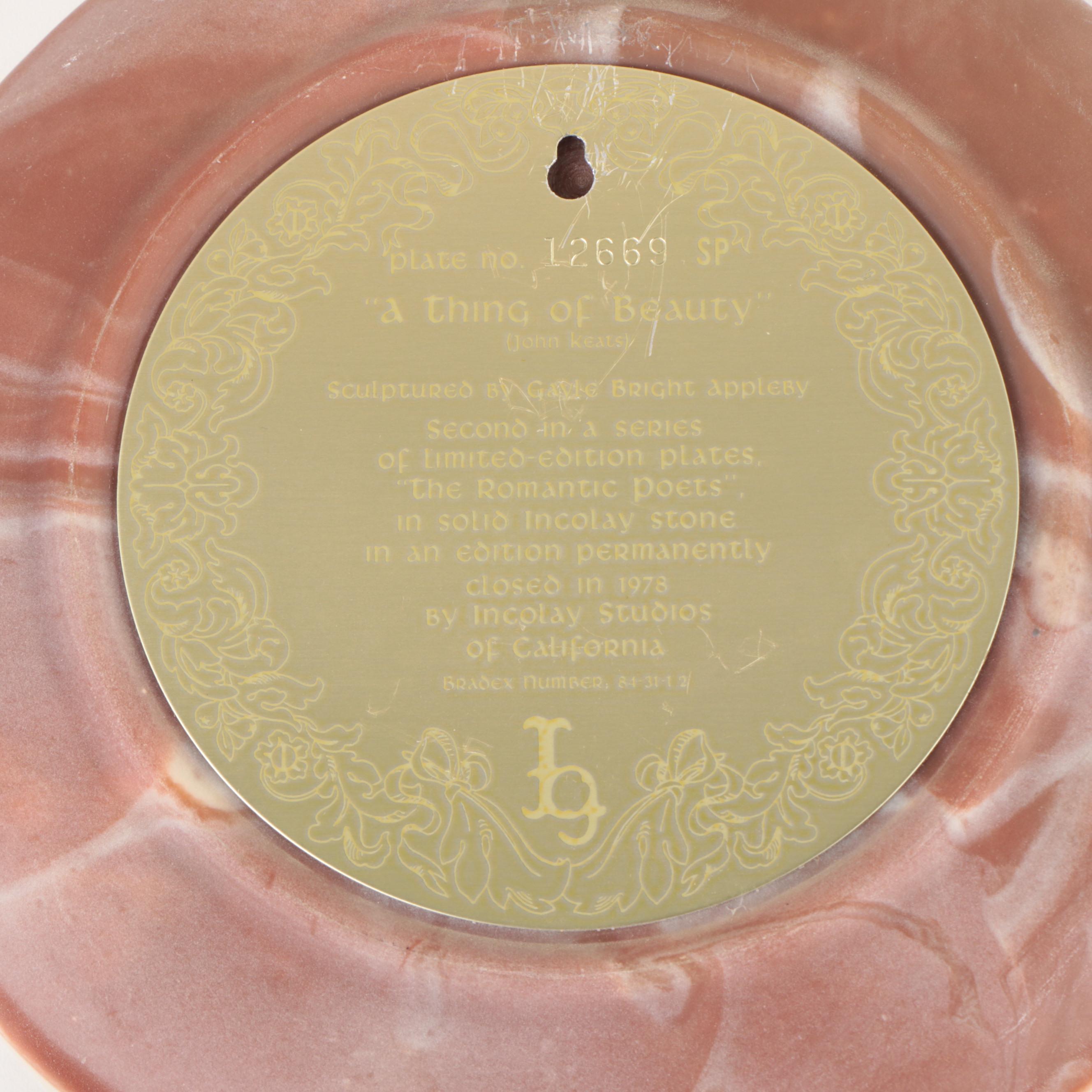 Incolay Studios Stone Sculptured Romantic Poets Collection Plates and ...