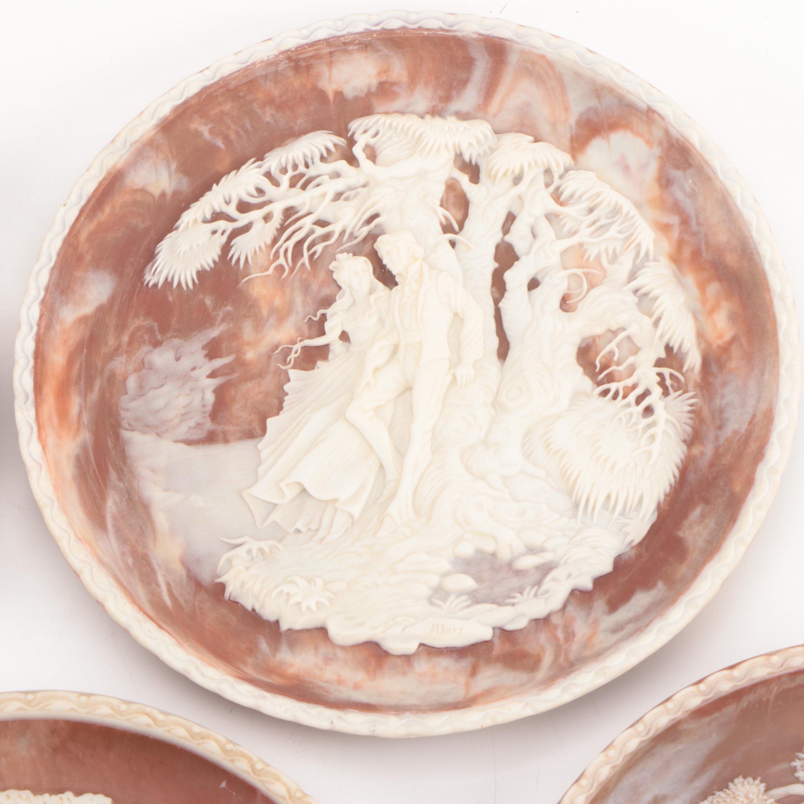 Incolay Studios Stone Sculptured Romantic Poets Collection Plates and ...