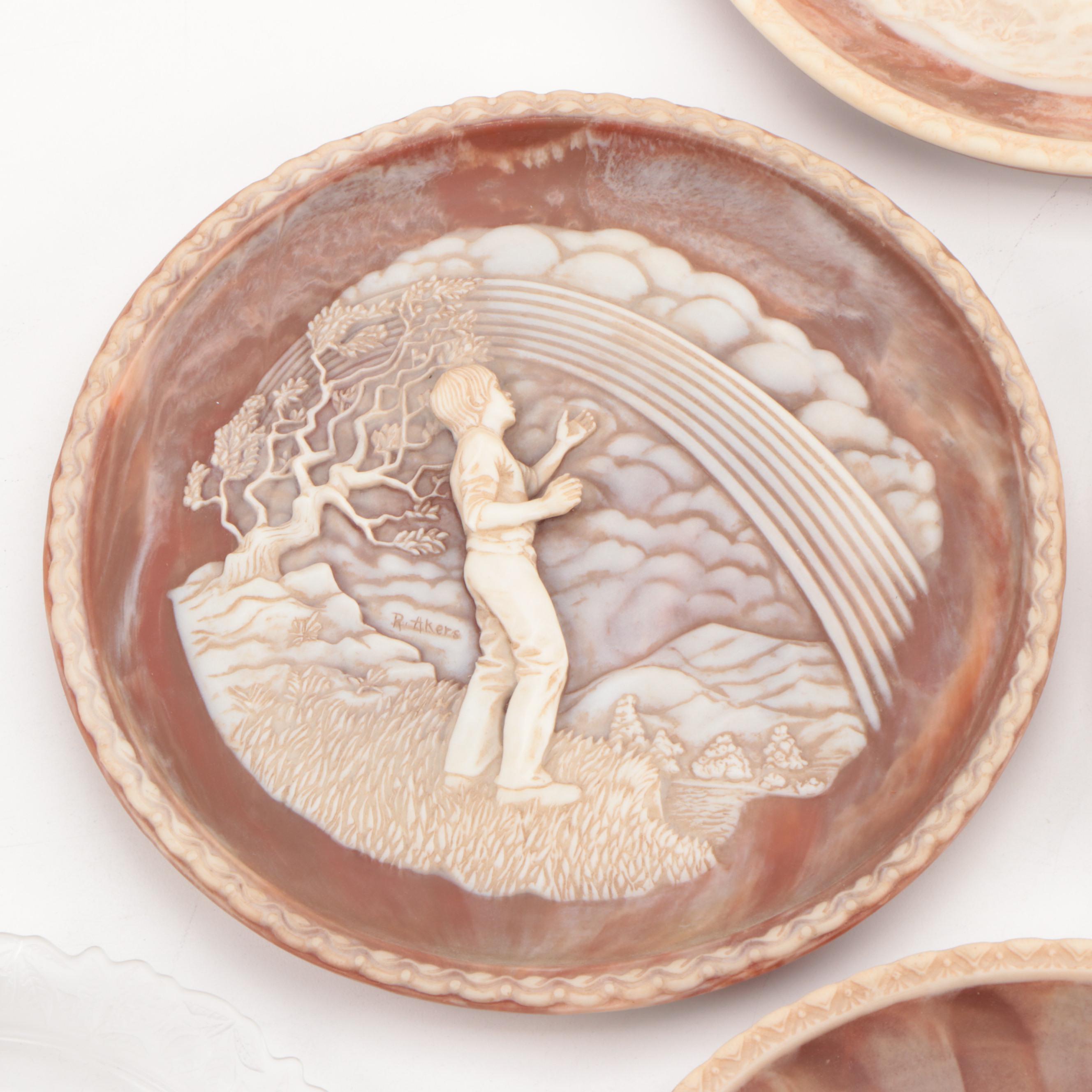 Incolay Studios Stone Sculptured Romantic Poets Collection Plates and ...