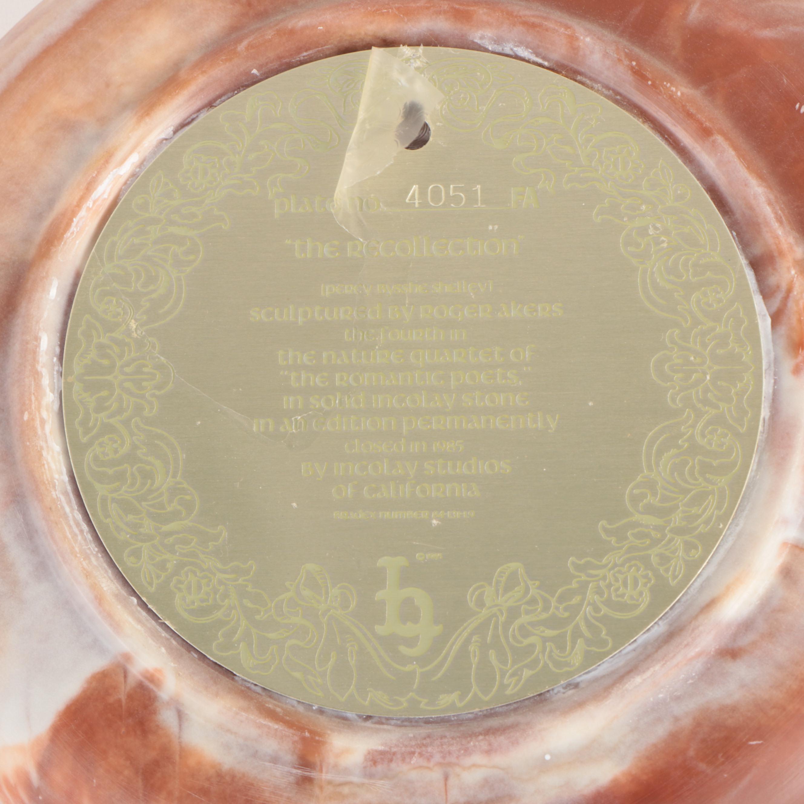 Incolay Studios Stone Sculptured Romantic Poets Collection Plates and ...