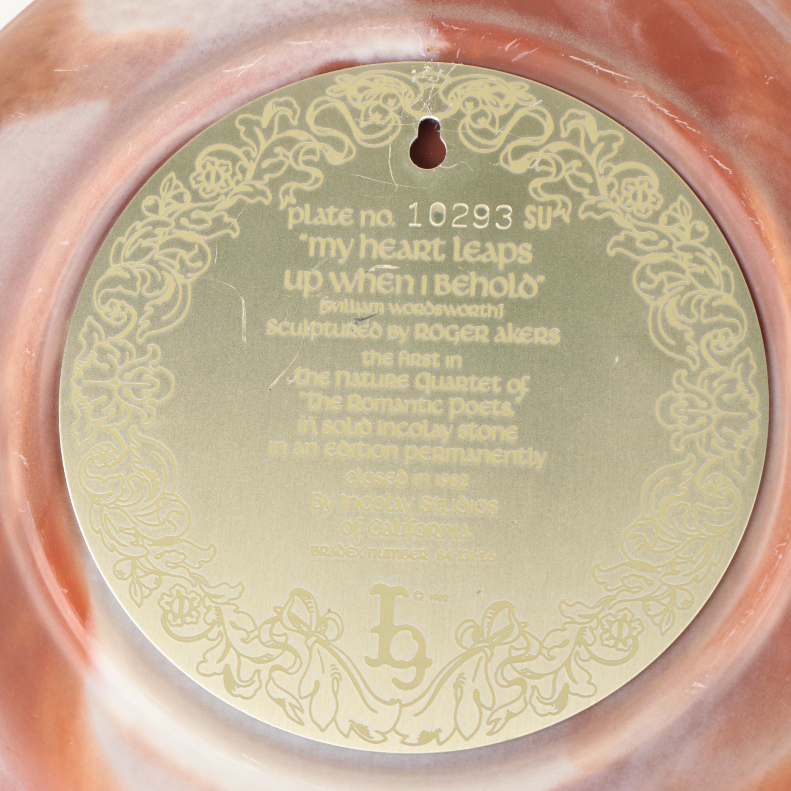 Incolay Studios Stone Sculptured Romantic Poets Collection Plates and ...