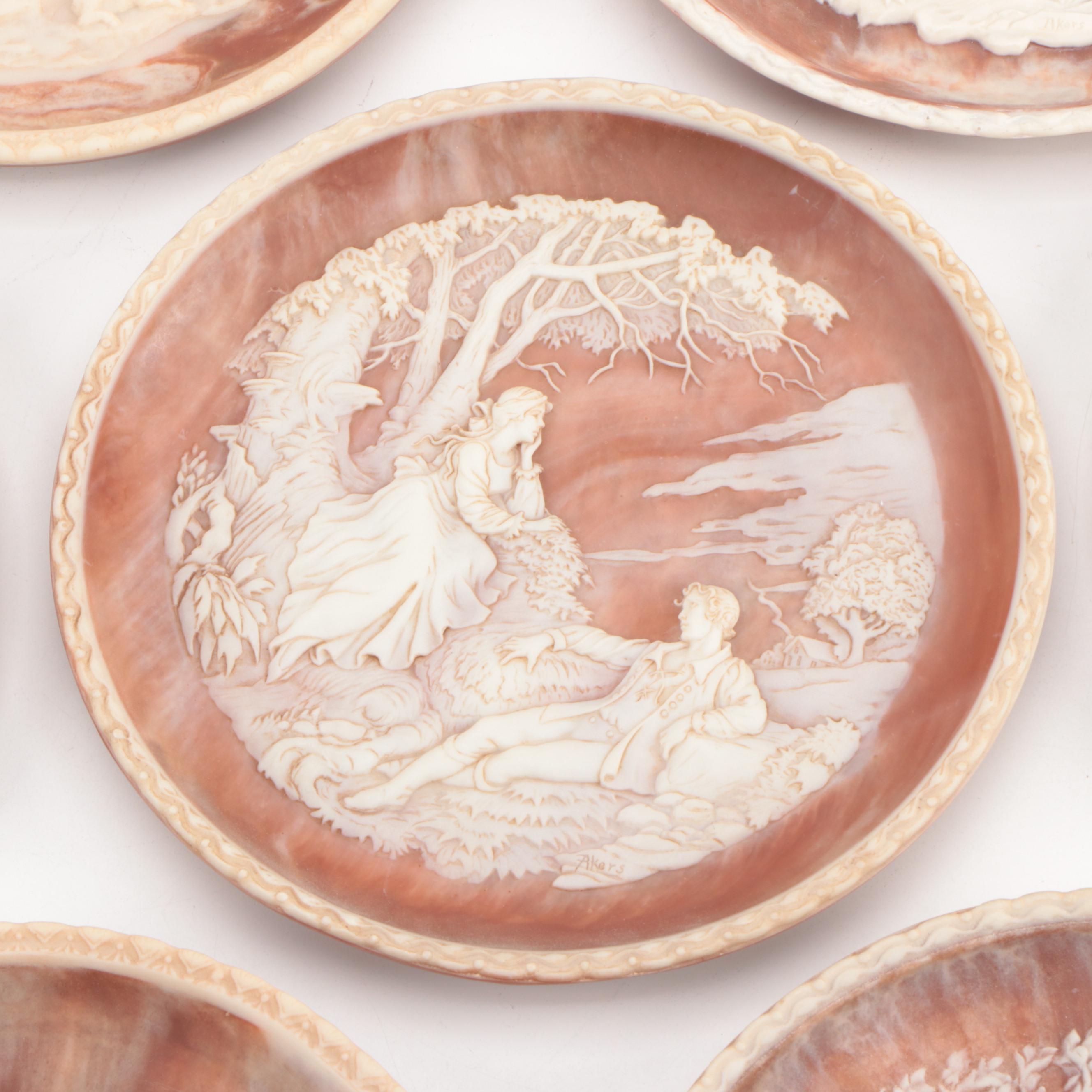 Incolay Studios Stone Sculptured Romantic Poets Collection Plates and ...