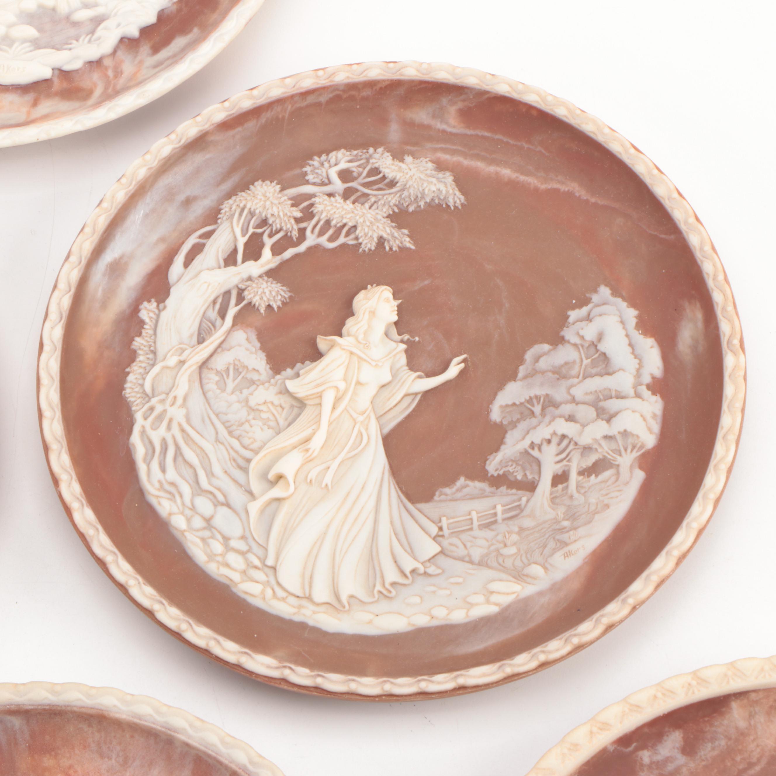 Incolay Studios Stone Sculptured Romantic Poets Collection Plates and ...