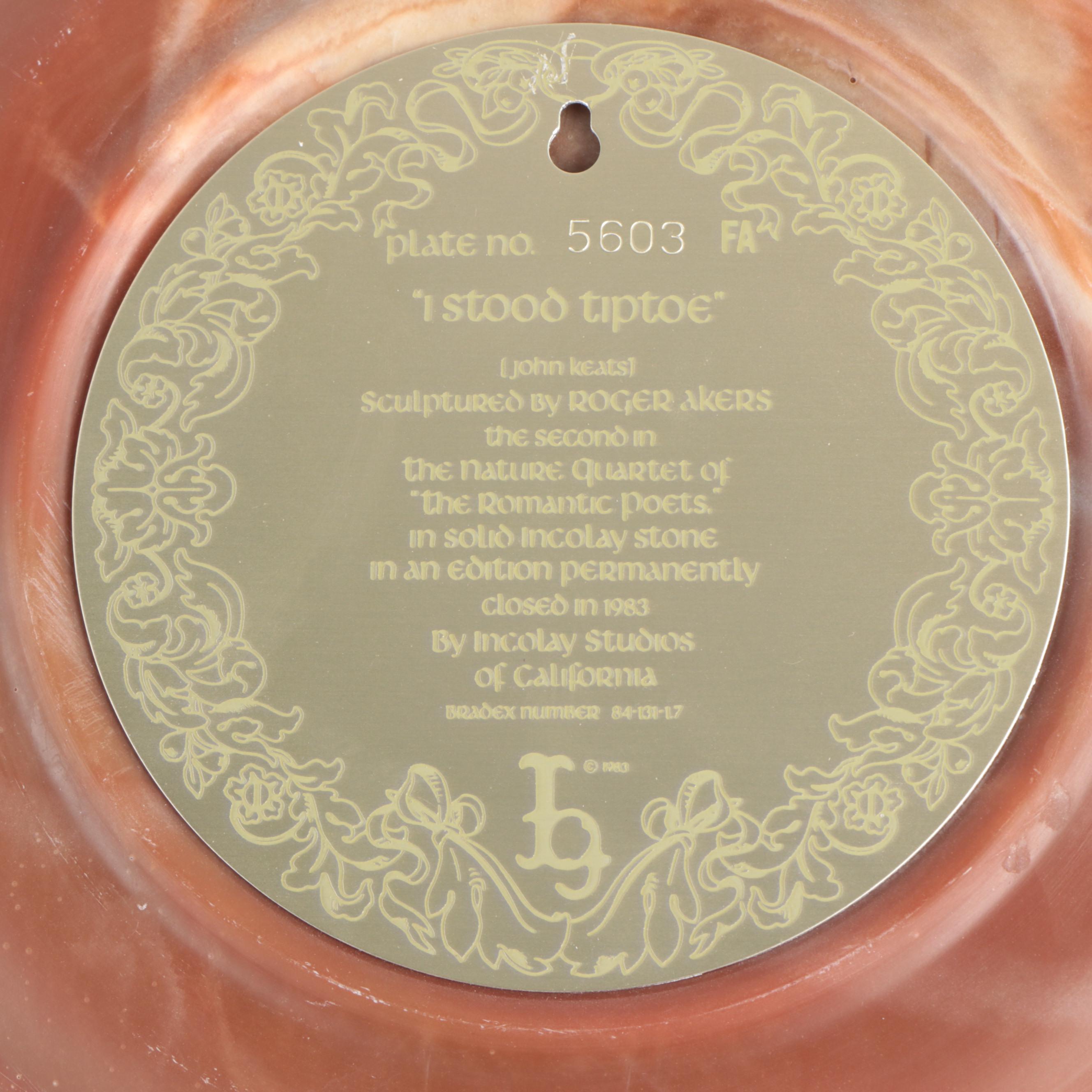 Incolay Studios Stone Sculptured Romantic Poets Collection Plates and ...