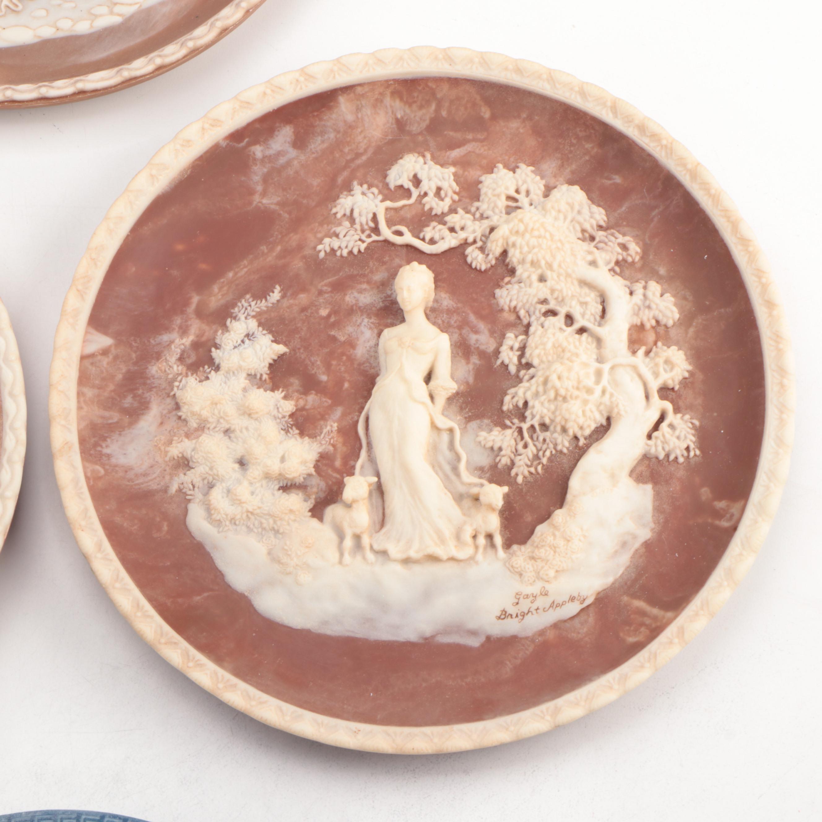 Incolay Studios Stone Sculptured Romantic Poets Collection Plates and ...