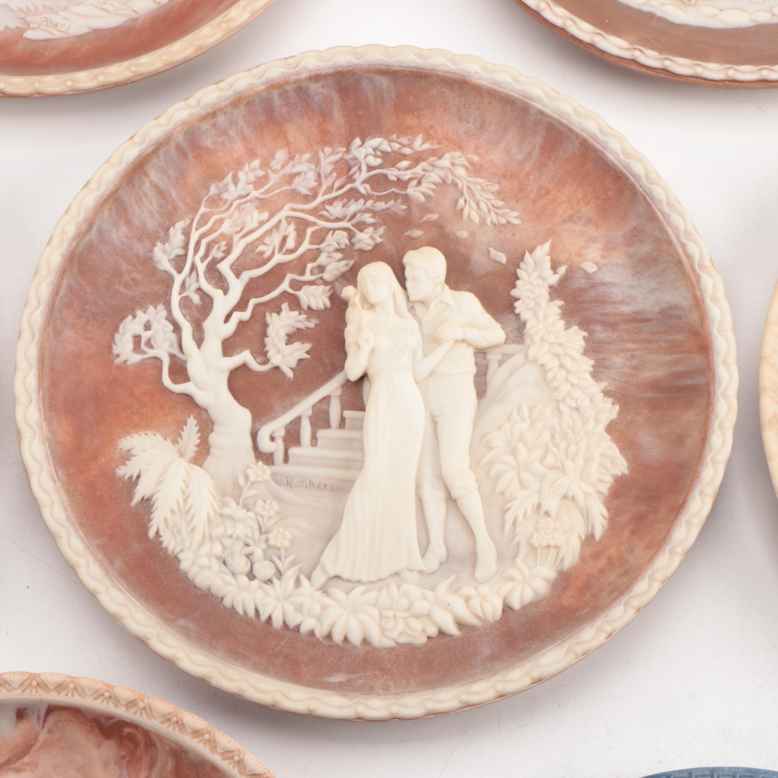 Incolay Studios Stone Sculptured Romantic Poets Collection Plates and ...