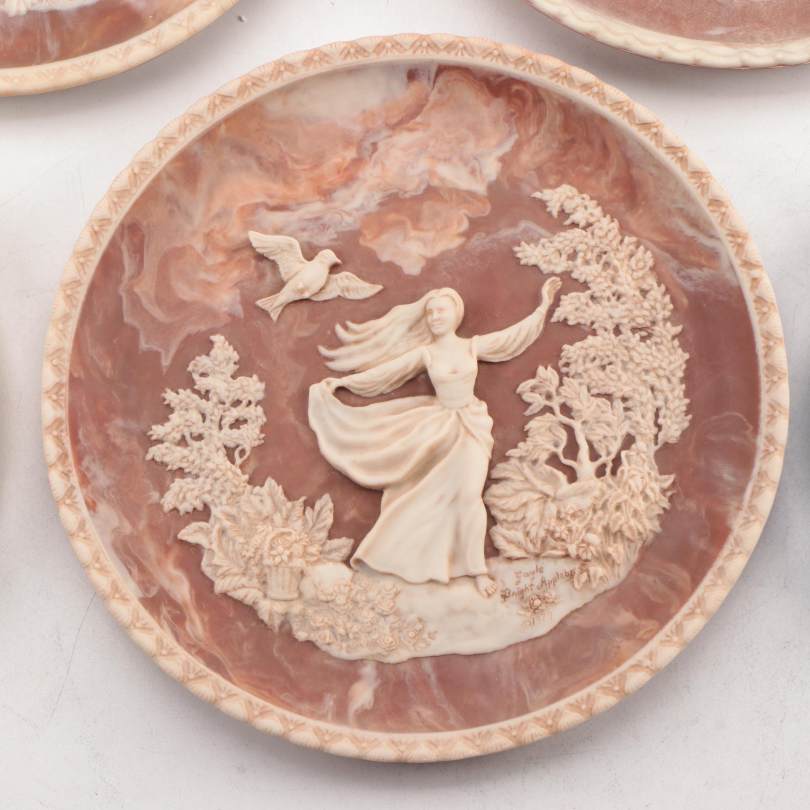Incolay Studios Stone Sculptured Romantic Poets Collection Plates and ...