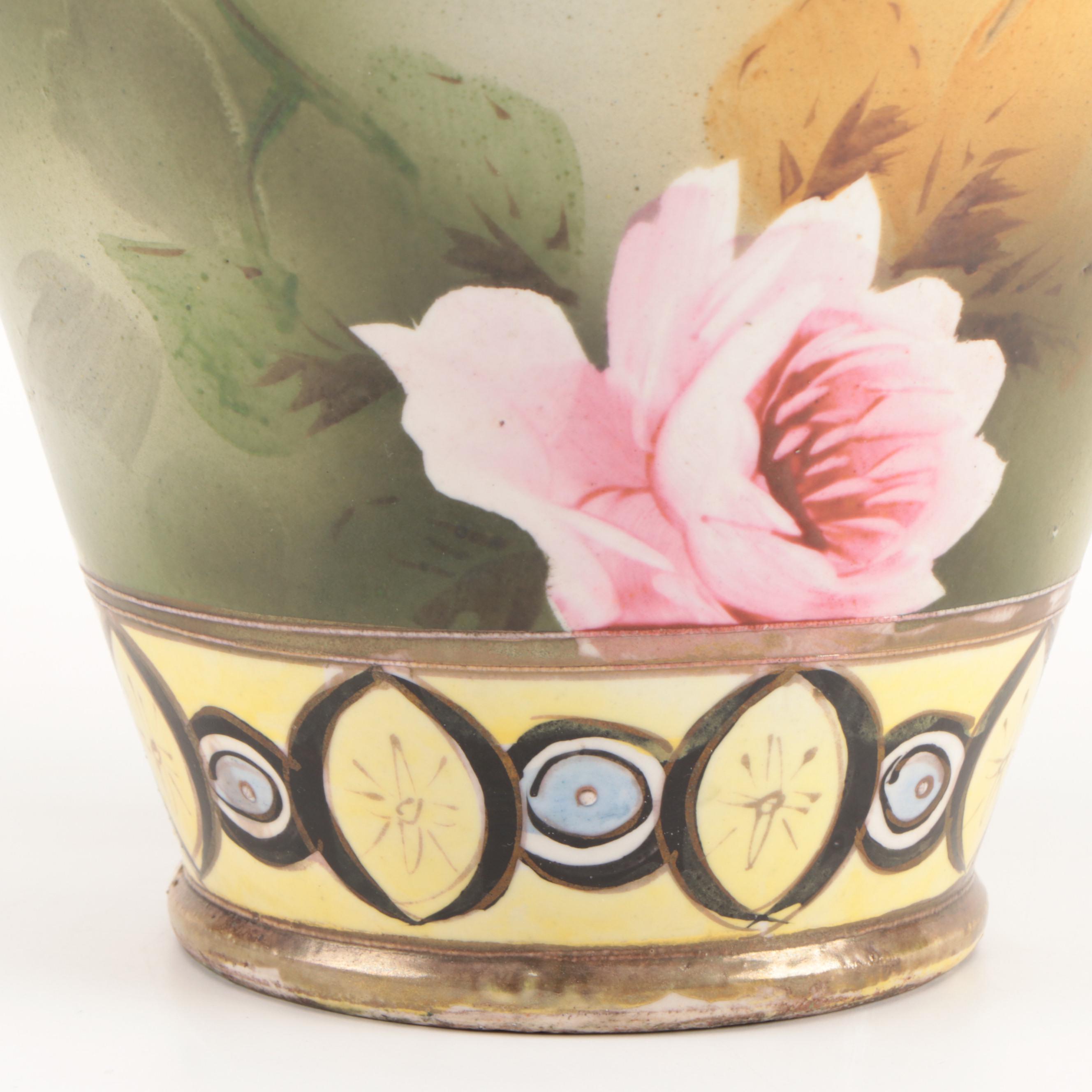 Austrian and Japanese Hand-Painted Porcelain Amphora Vases | EBTH
