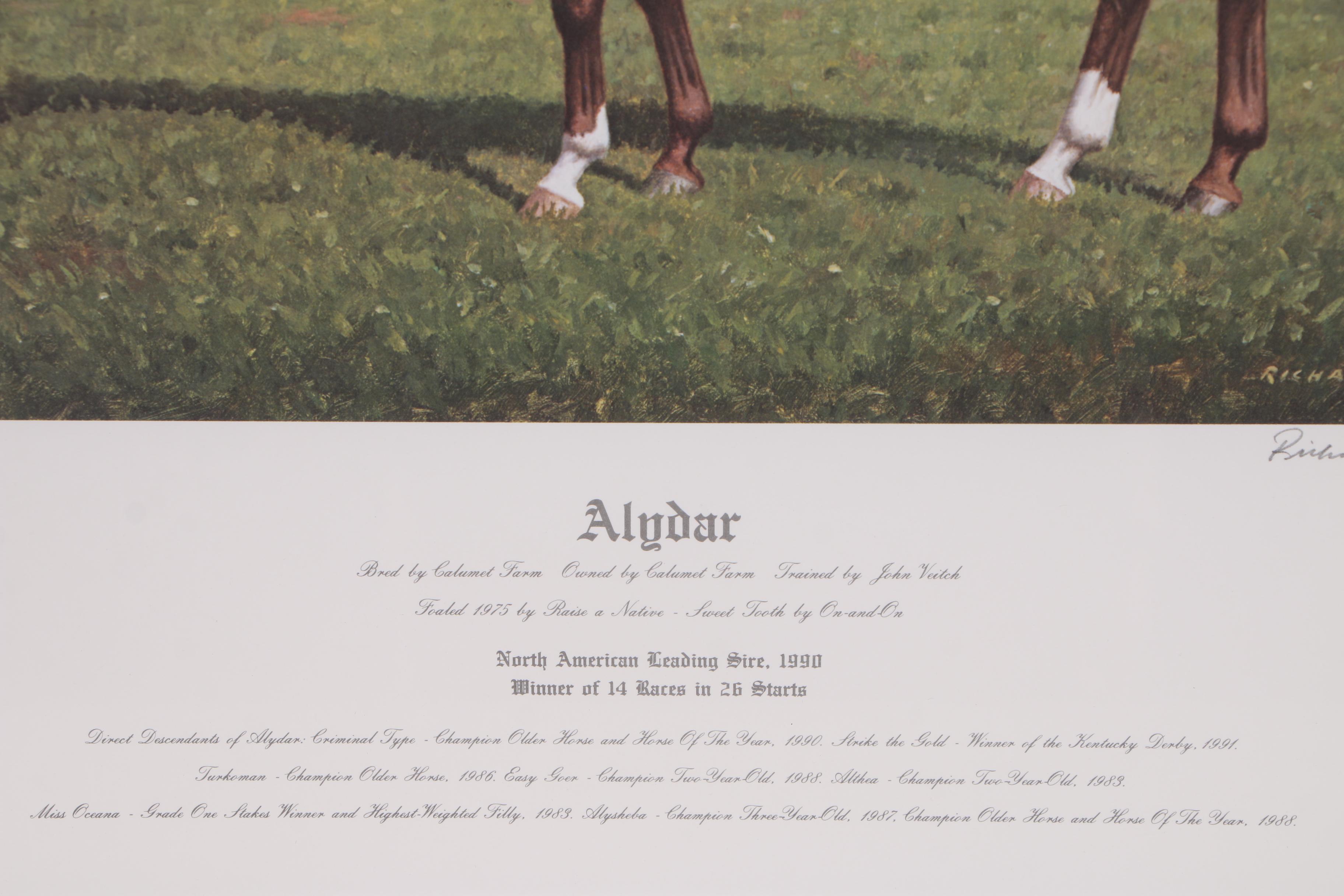 Richard Stone Reeves Equine Offset Lithograph "Alydar" | EBTH