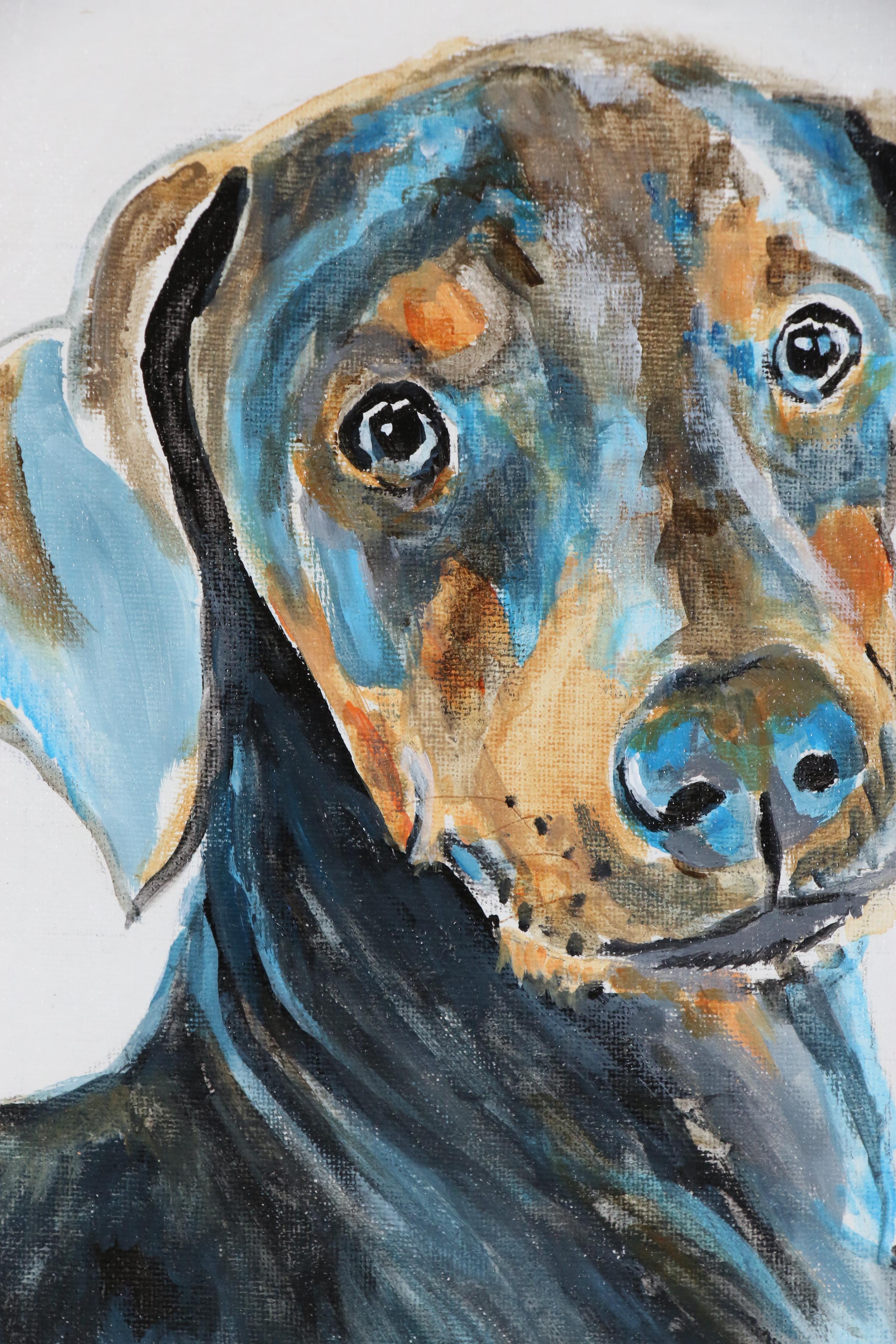 C.J. Lee Acrylic Painting "Weimaraner", 2015 | EBTH