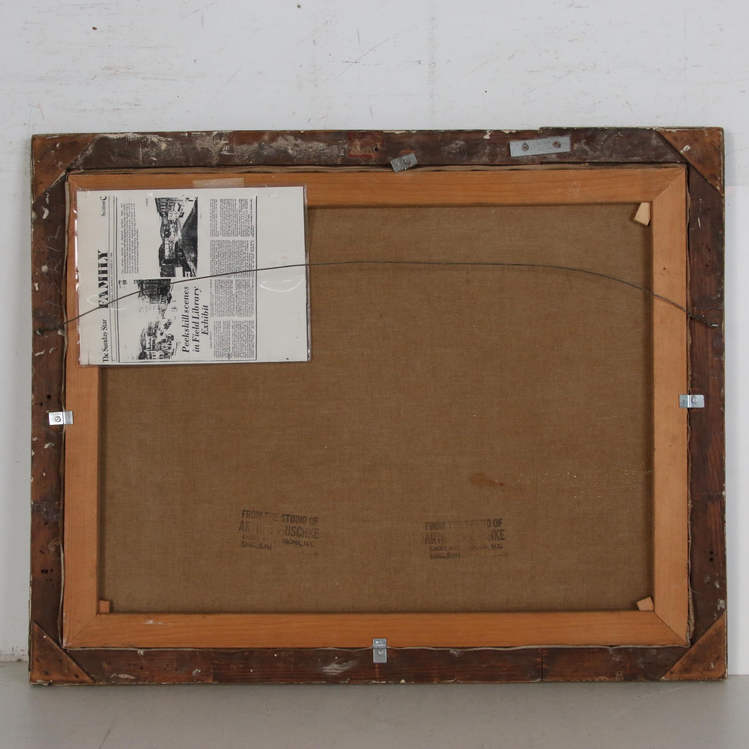 Arthur Frischke Industrial Landscape Oil Painting, 1938 | EBTH