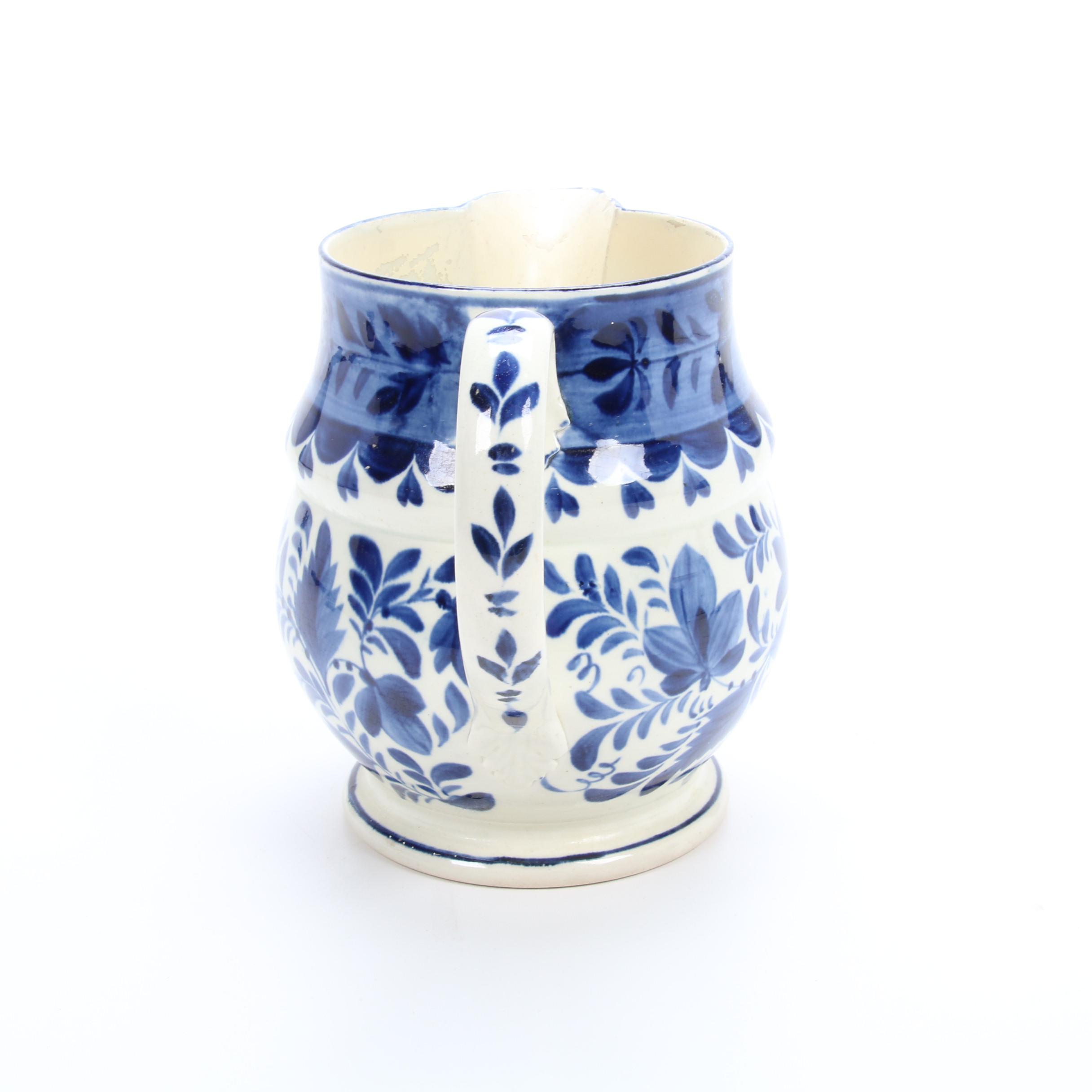 Leeds Painted Pearlware Pitcher, 1790-1810 | EBTH