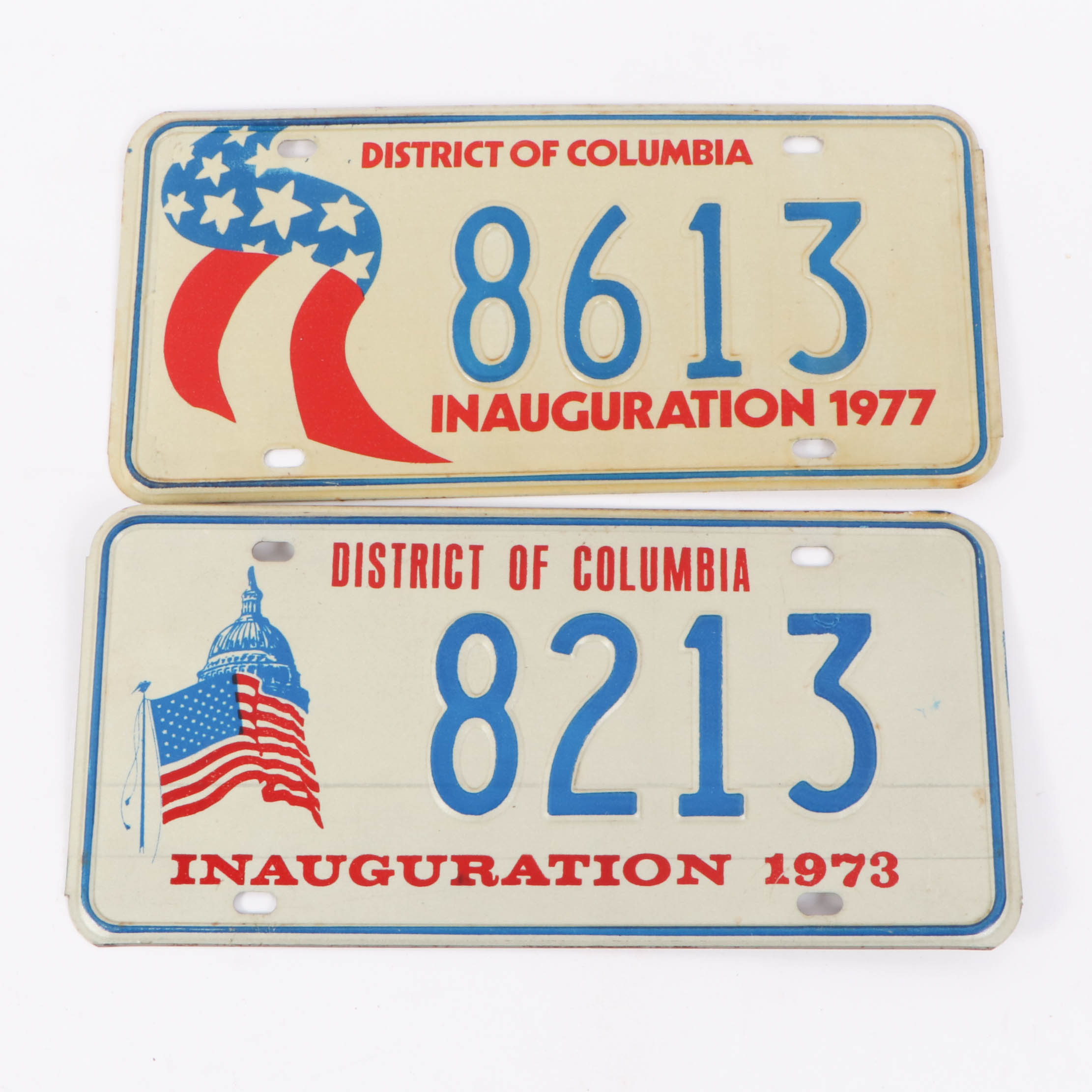 Nixon and Ford Presidential Inauguration License Plates, 1973 and 1977 ...