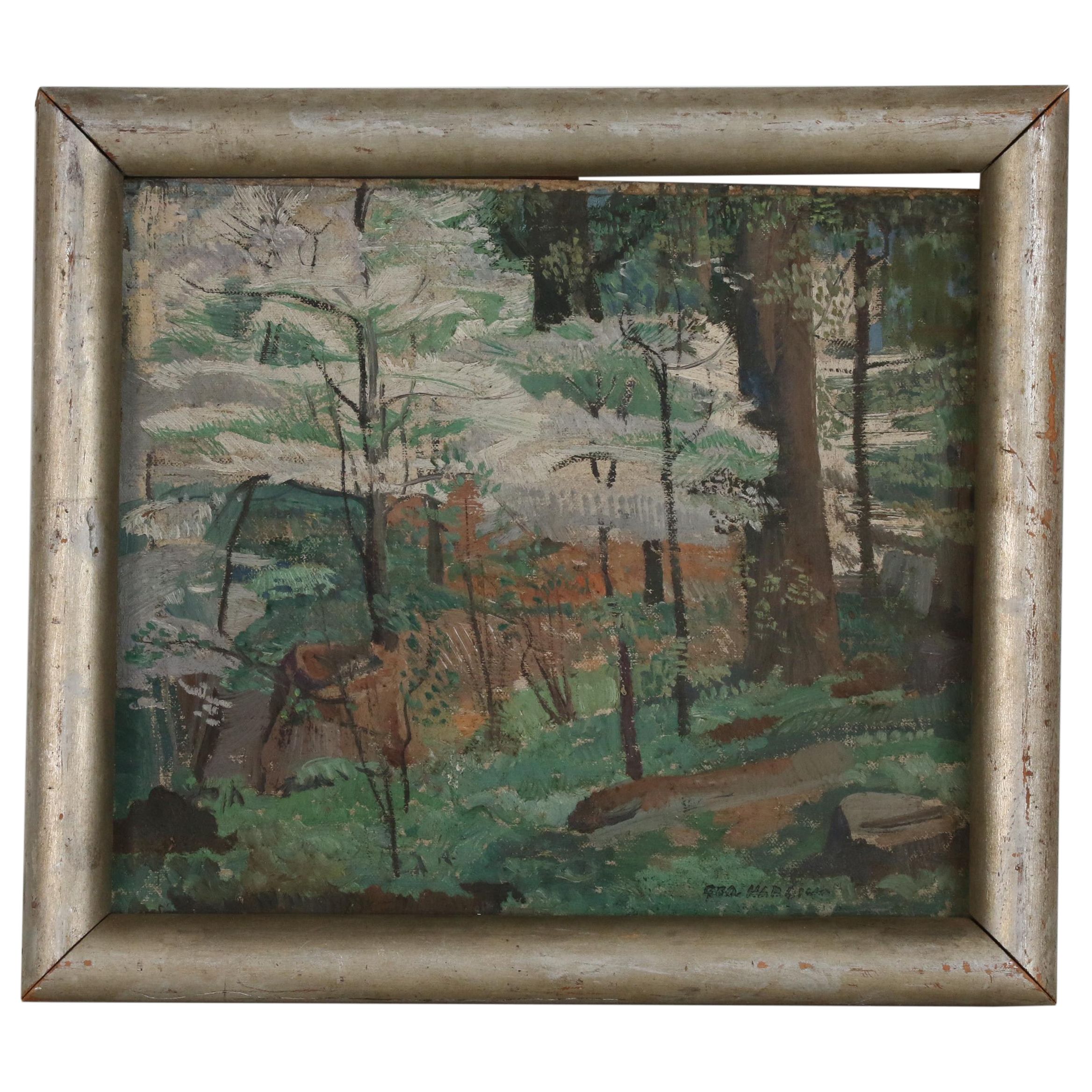 George Harding Landscape Oil Painting of Forest Interior | EBTH