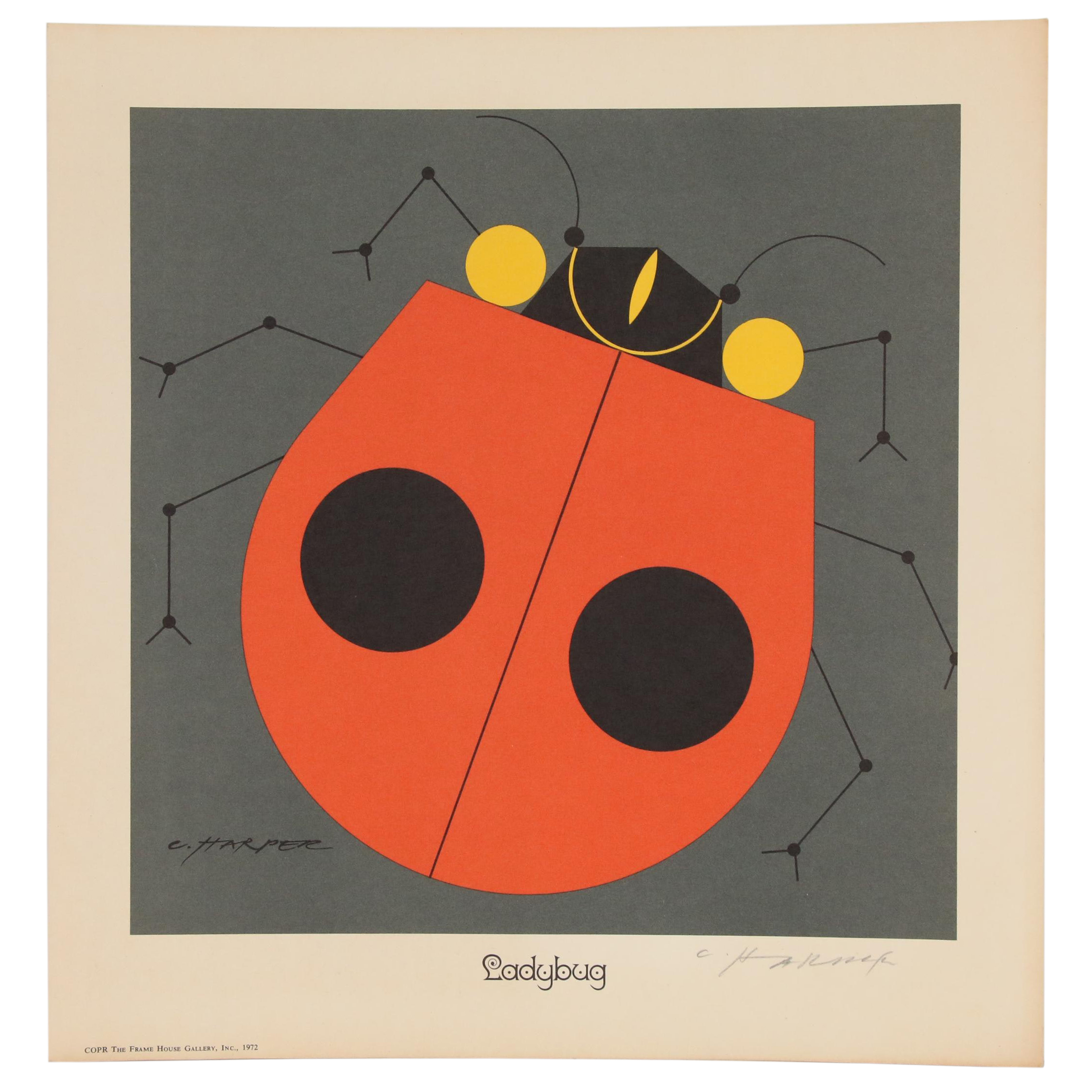 Charley Harper Lithograph "Ladybug", 1972 | EBTH