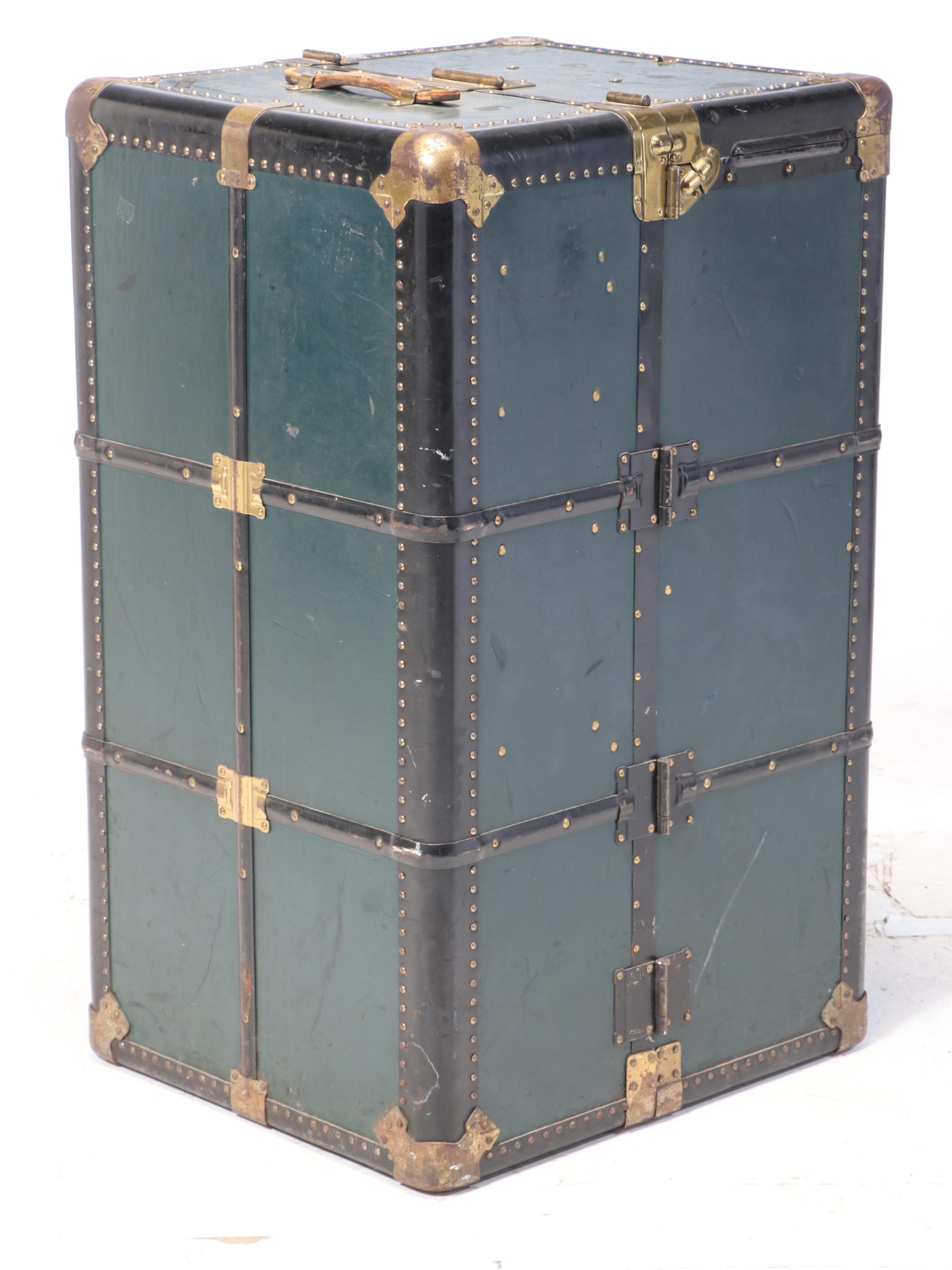 Hartmann "The Bullock Wardrobe" Cushion-Top Steamer Trunk, Early 20th ...